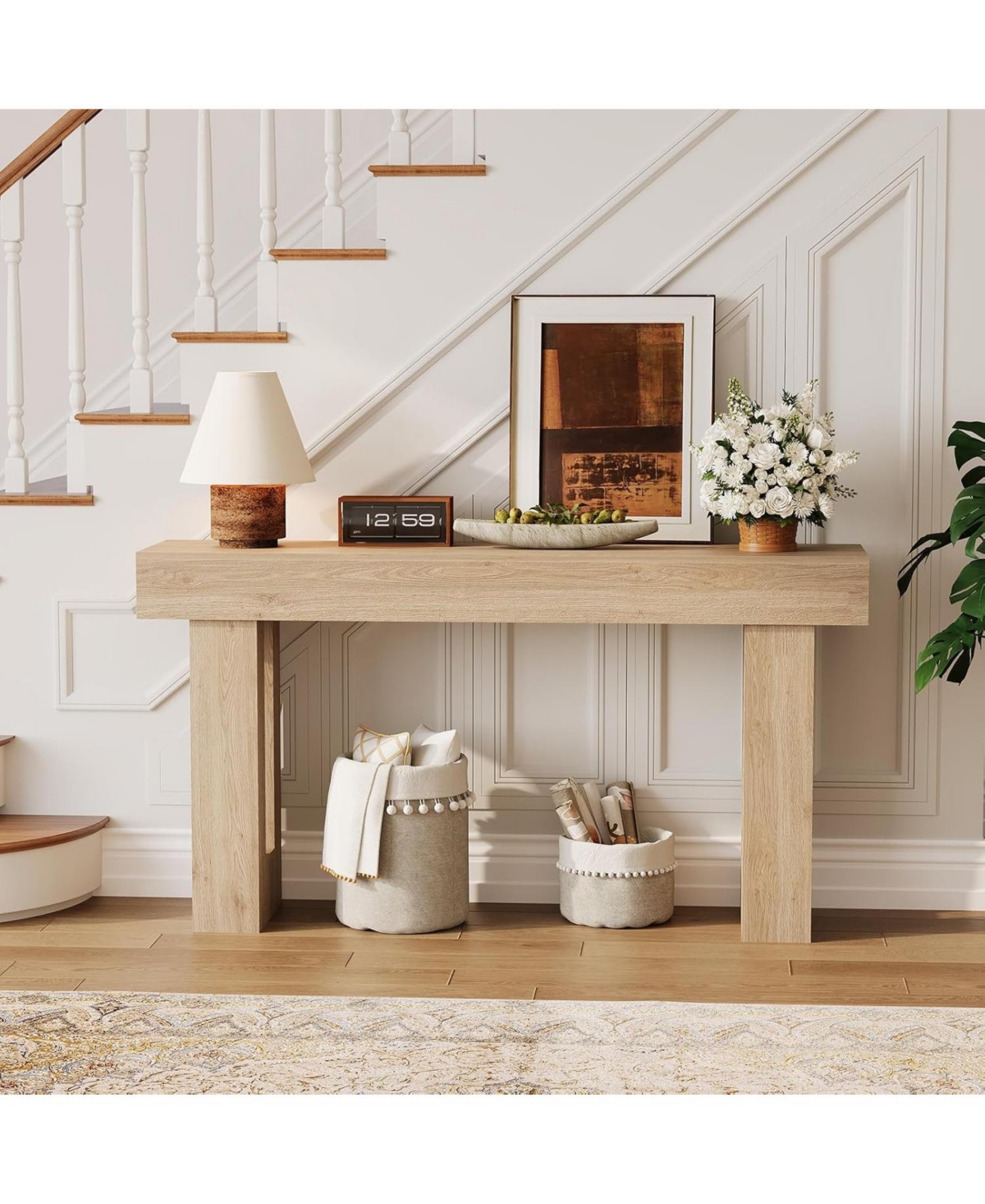 Click here for gaomon 63 Farmhouse Console Table for Entryway  So... prices