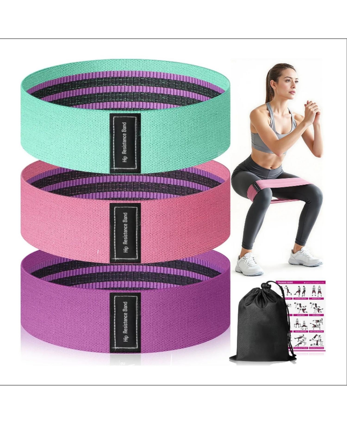 Click here for Fed Fitness 3-Pack Fabric Resistance Bands  3 Leve... prices