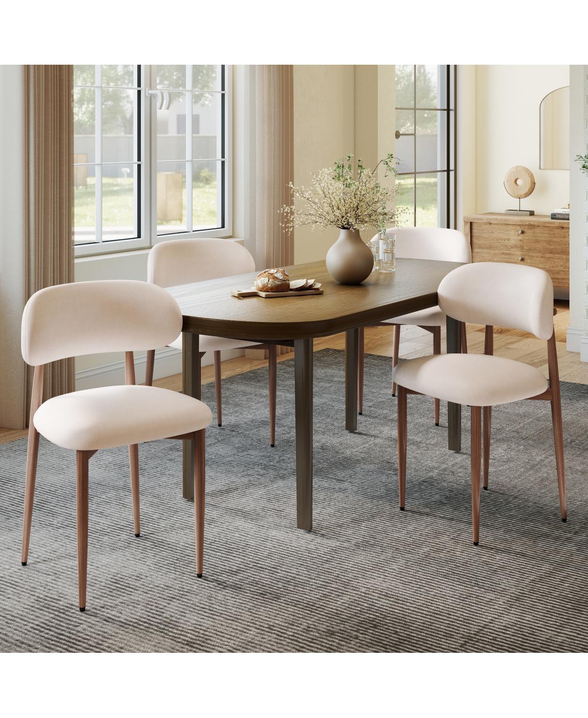 Click here for Streamdale Furniture Set of 4 Modern Farmhouse Fab... prices