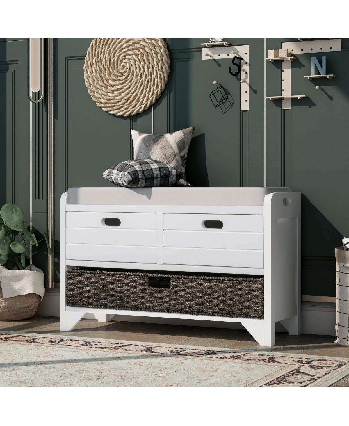 Click here for Streamdale Furniture Storage Bench with 2 Drawers... prices