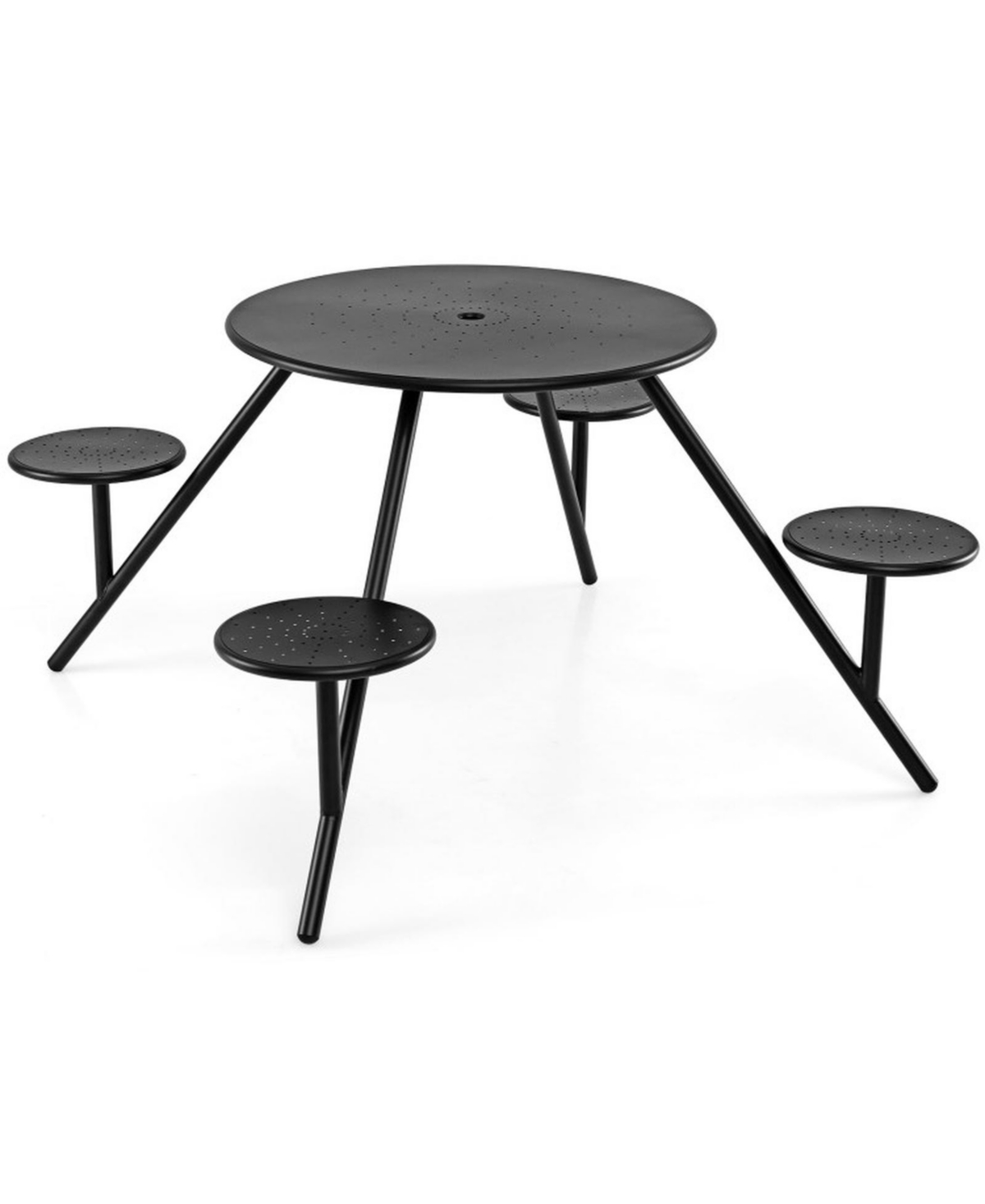 Click here for Gouun Heavy-Duty Round Galvanized Iron Picnic Tabl... prices