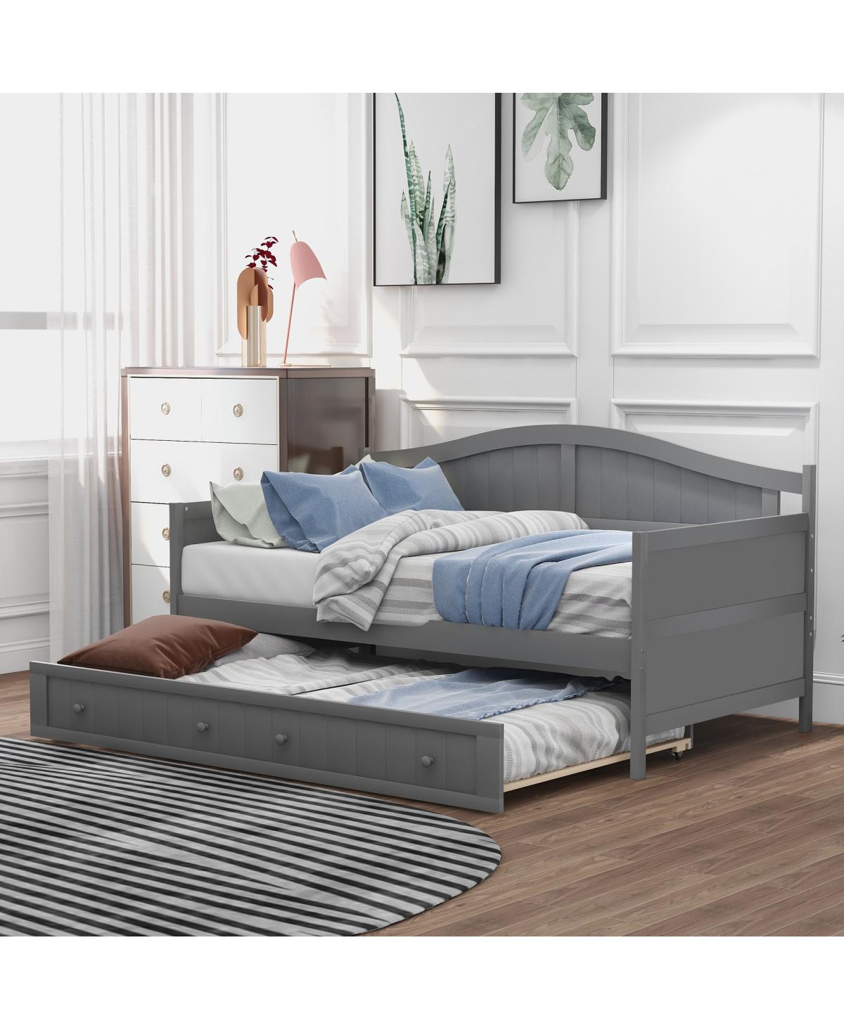 Click here for Streamdale Furniture Wooden Daybed with Trundle Be... prices
