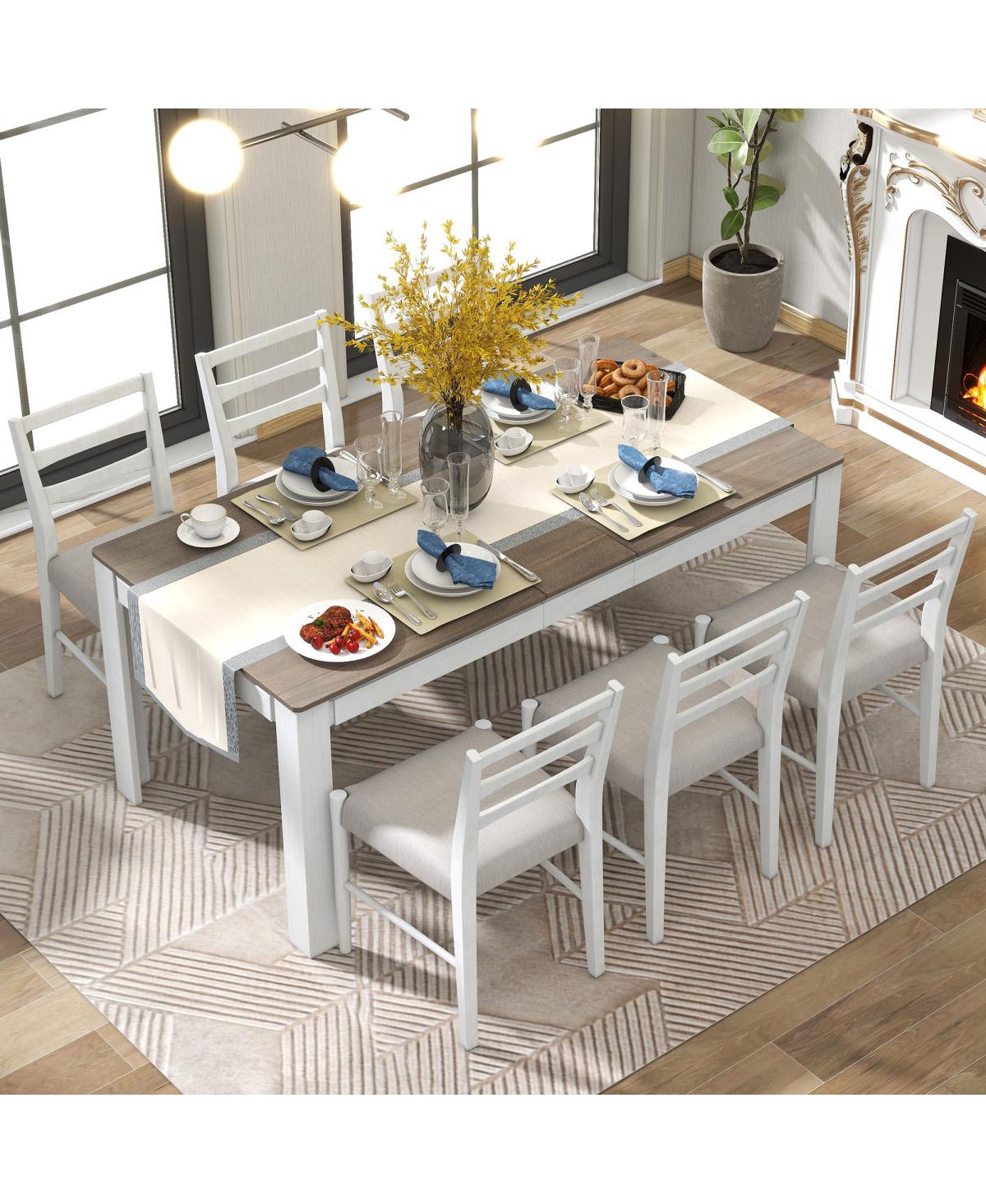 Click here for Streamdale Furniture 7-Piece Farmhouse Extendable... prices