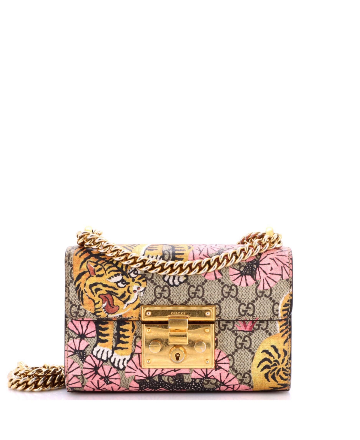 Click here for Pre-Owned Gucci Small Padlock Shoulder Bag Bengal... prices