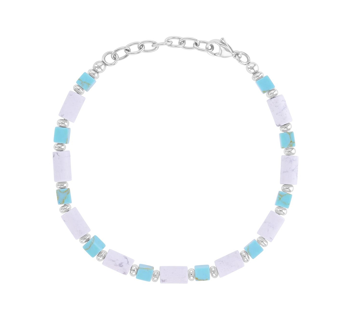 Click here for Quiksilver Mens Platinum-Plated Turquoise Marble B... prices