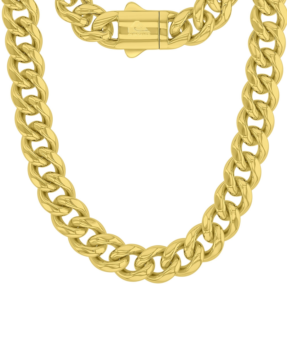 Click here for Quiksilver 18k Gold-Plated Steel Miami Cuban Chain... prices