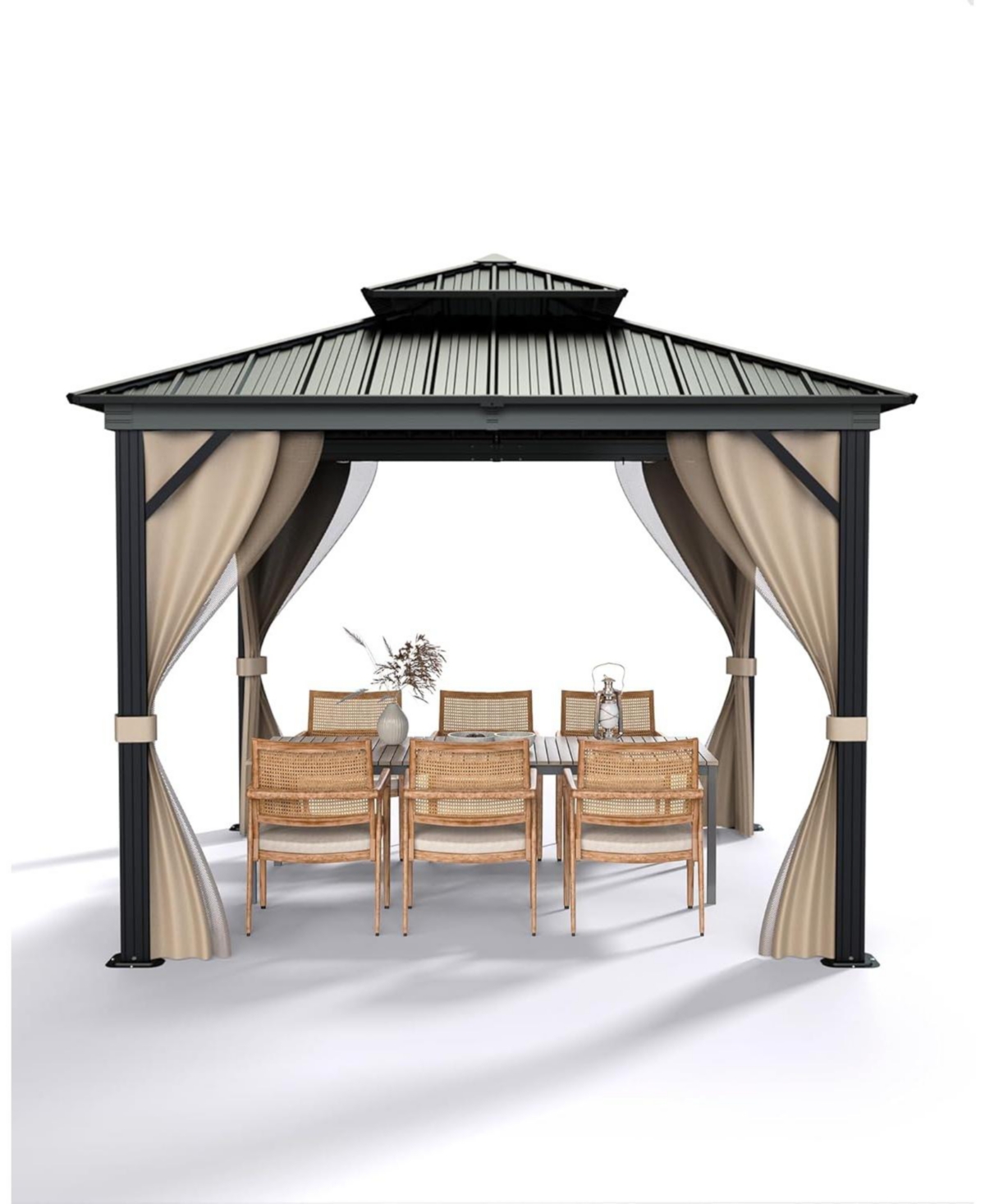 Click here for gaomon 10x10 Feet Hardtop Gazebo for All Weather... prices