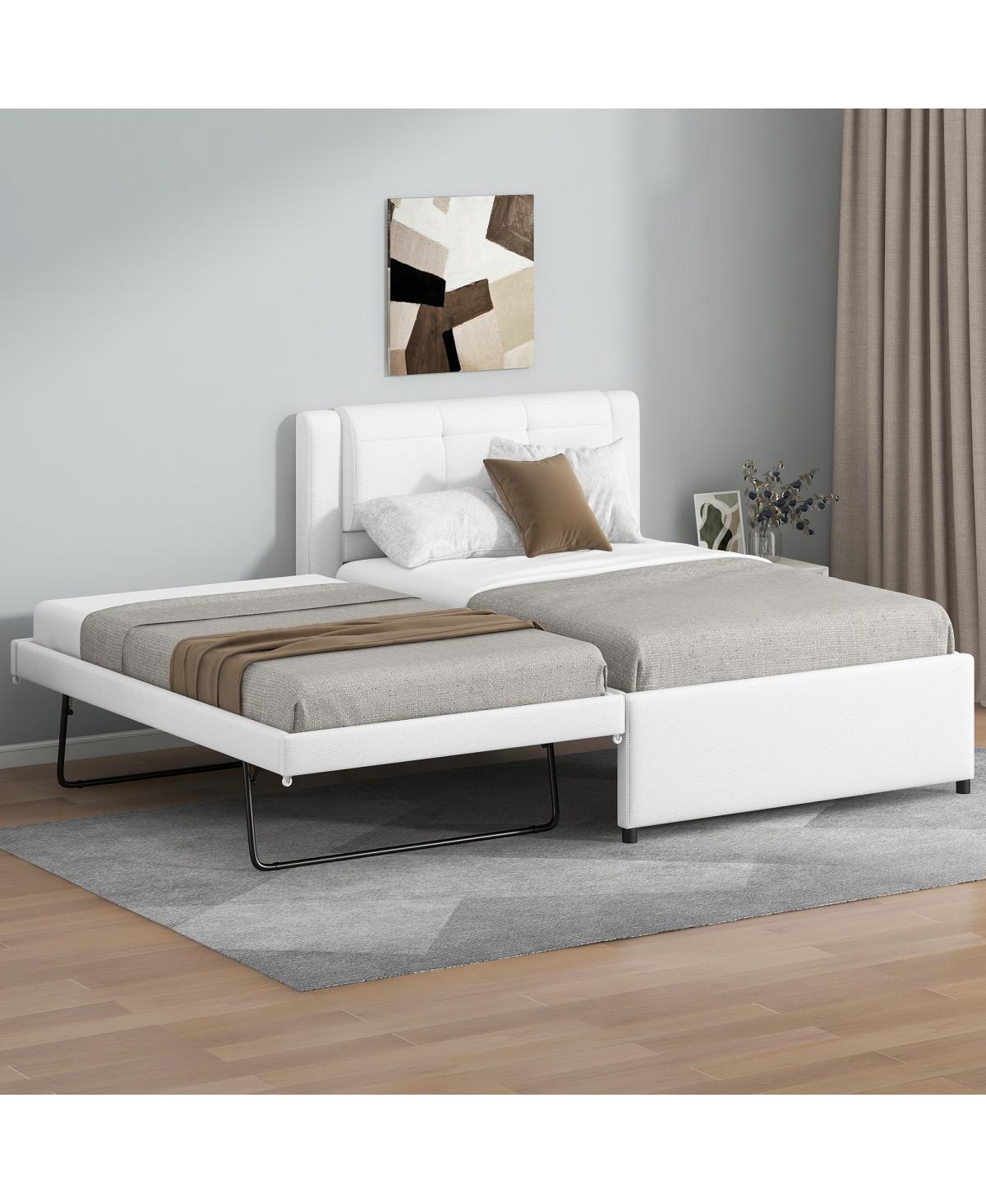 Click here for Streamdale Furniture Twin Upholstered Platform Bed... prices