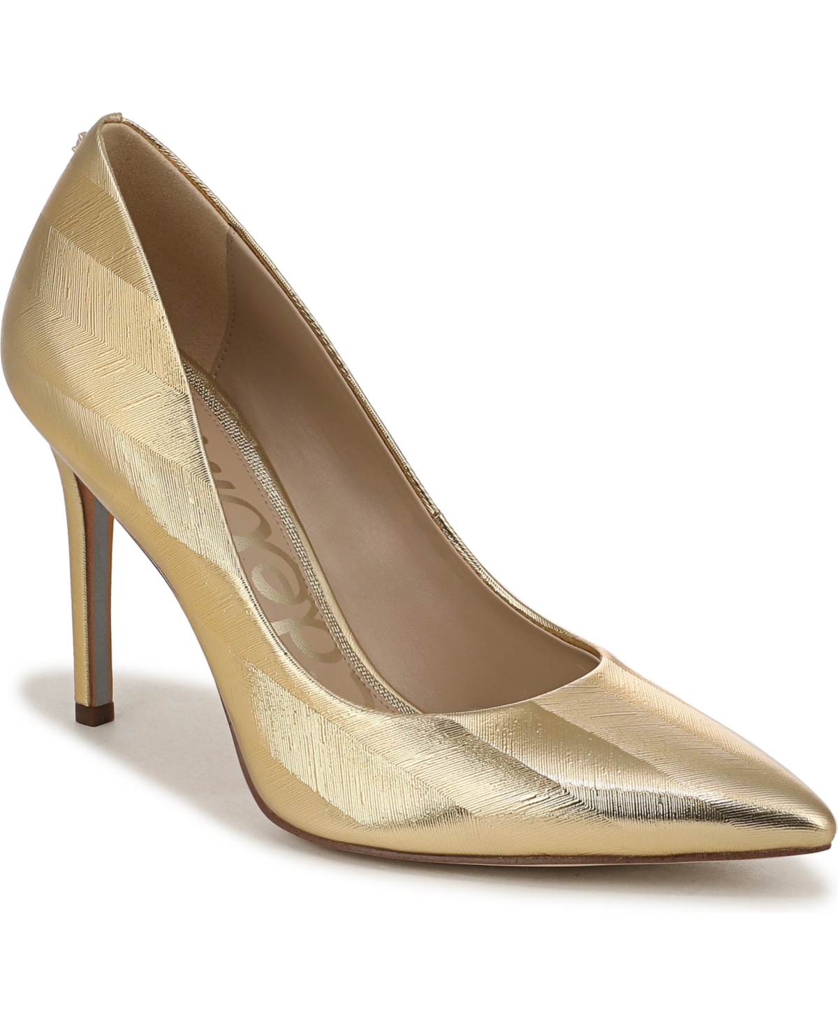 Click here for Sam Edelman Womens Hazel Pumps - Amber Gold Leathe... prices