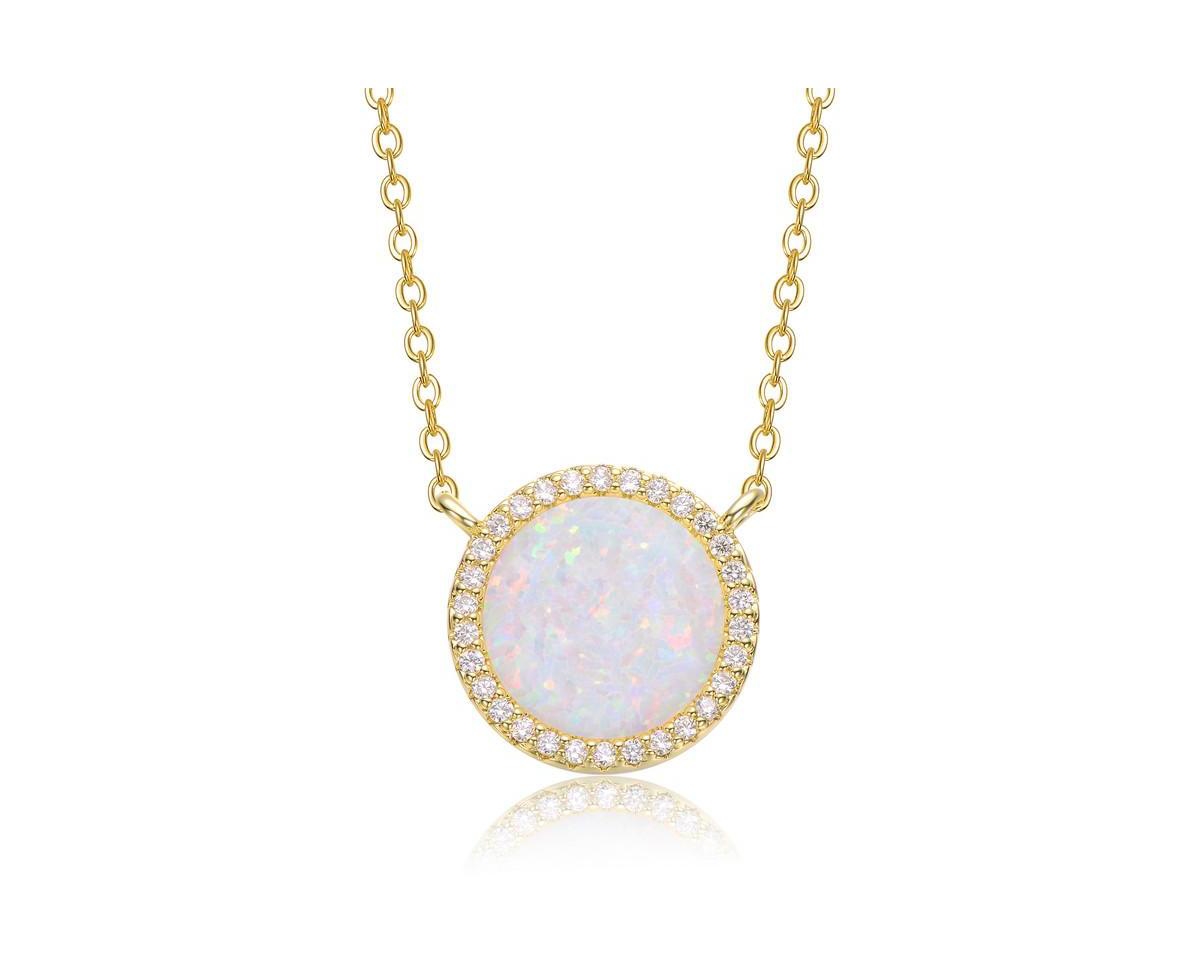 Click here for Rachel Glauber 14K Gold Plated Sparkling Oval Opal... prices