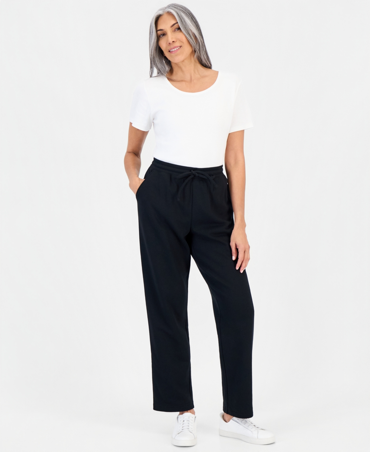 Click here for Style & Co Womens Mid-Rise Drawstring-Waist Fleece... prices