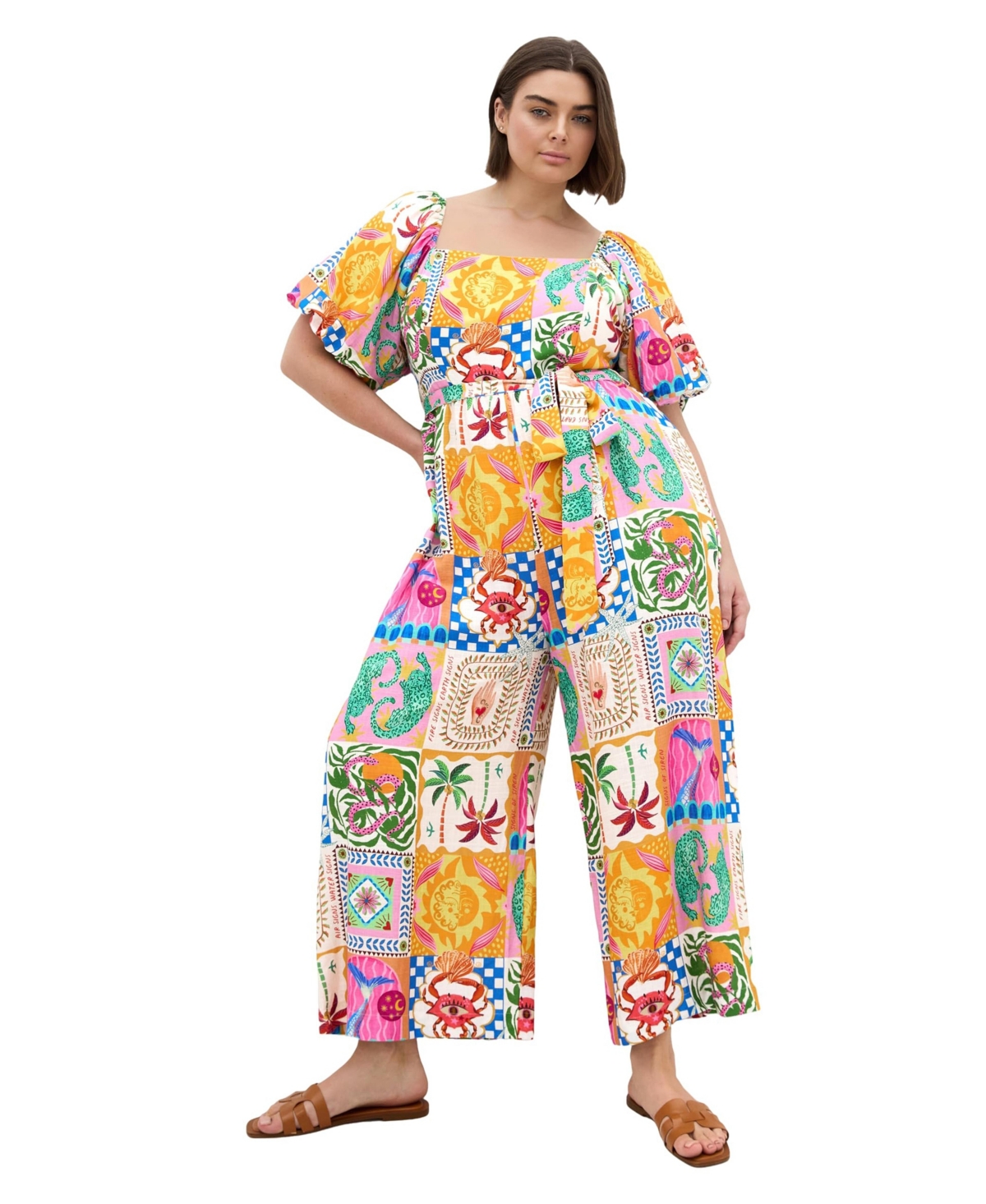 Click here for City Chic Womens Plus Size Jumpsuit - Positano pri... prices