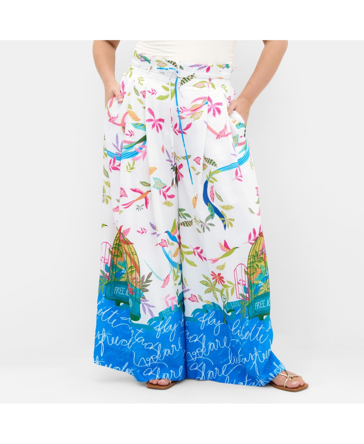 Click here for City Chic Womens Plus Size Free Spirit Print Wide... prices