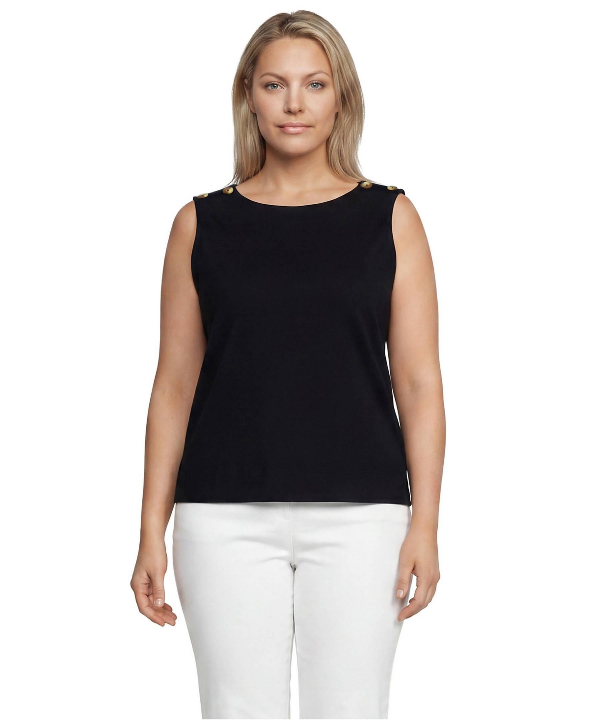 Click here for Lands End Womens Plus Size Mariner Button Shoulder... prices