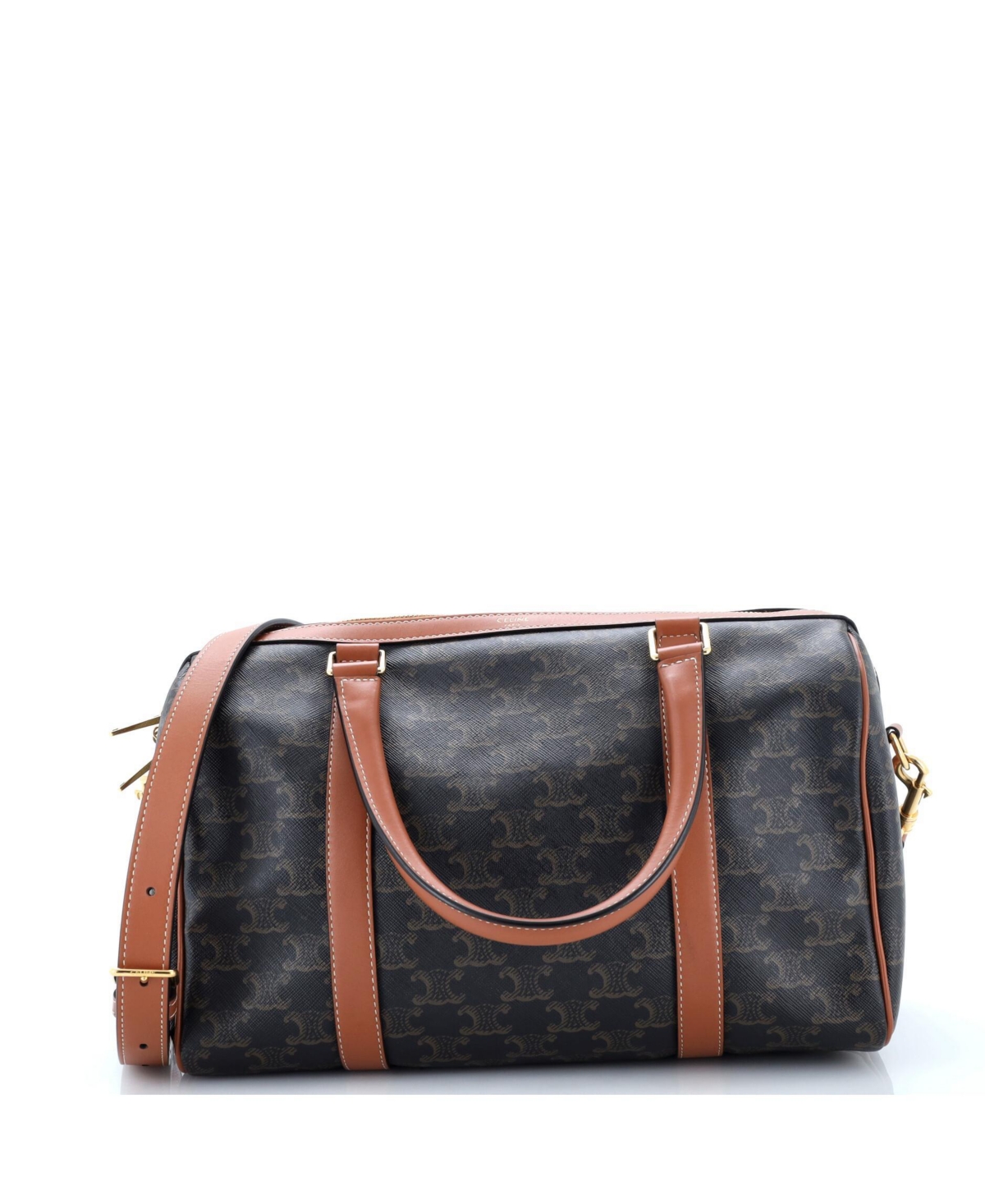 Click here for Pre-Owned Celine Medium Boston Bag Triomphe Coated... prices