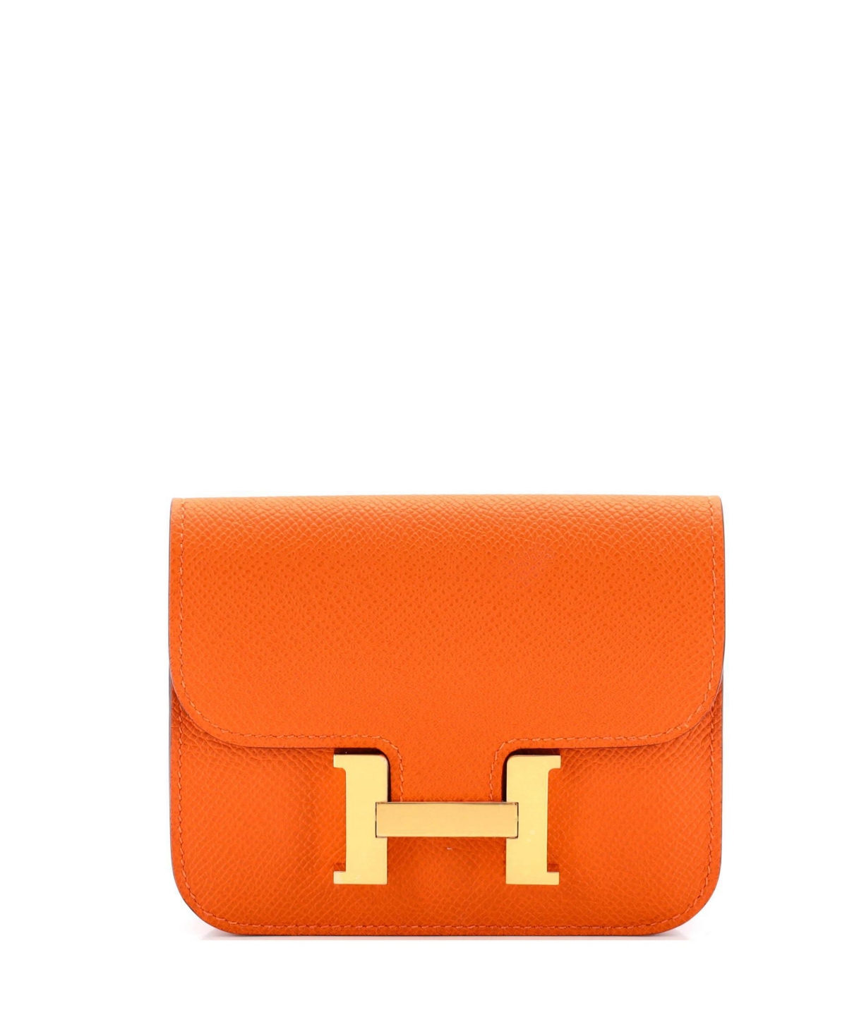 Click here for Pre-Owned HERMES Constance Slim Wallet Epsom - Ora... prices