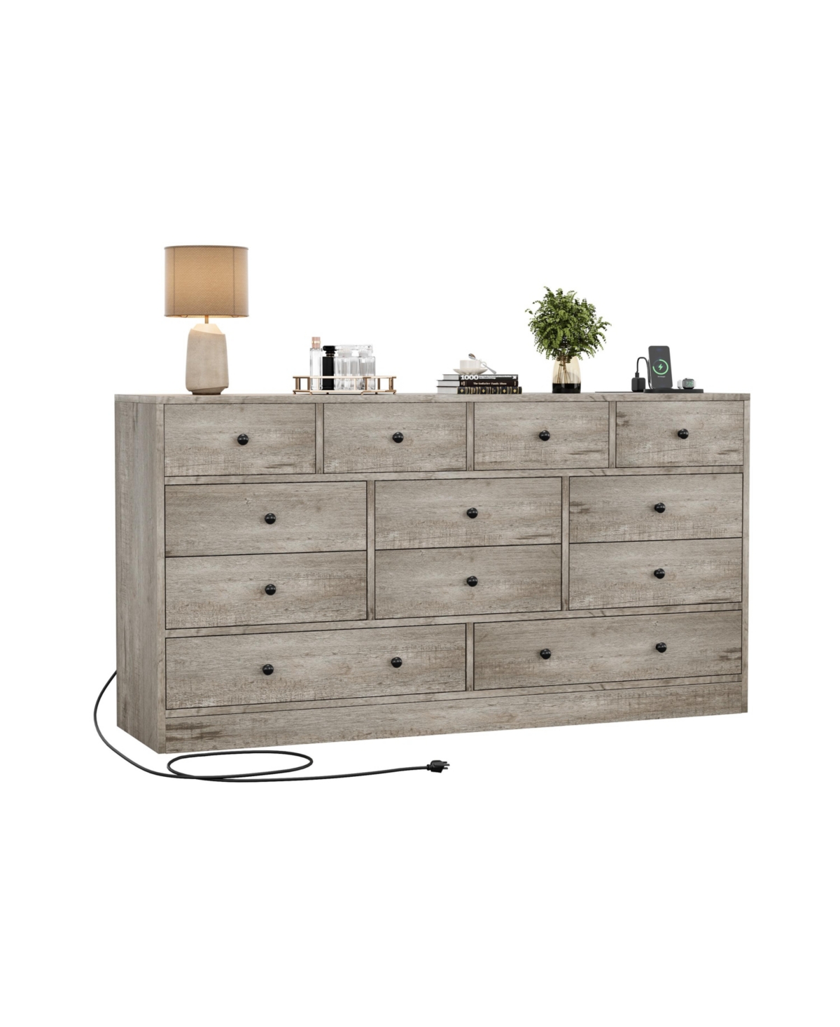 Click here for homfan 12 Drawer Dresser with Power Outlets and Us... prices