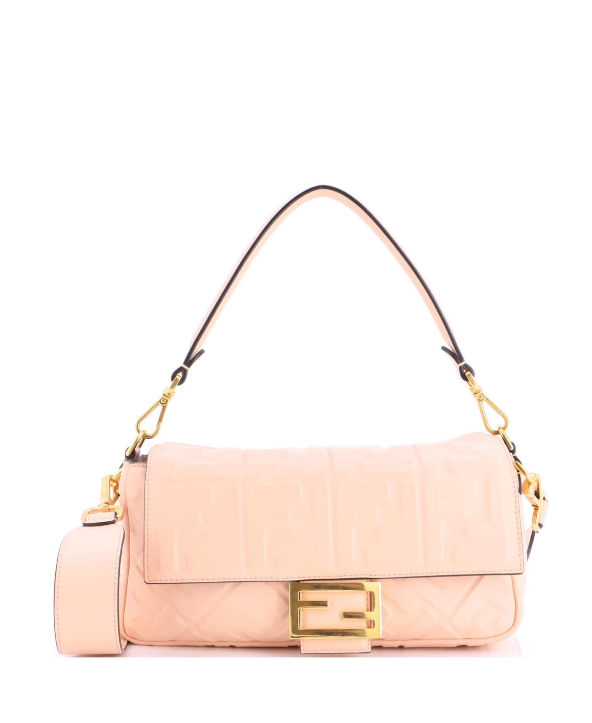 Click here for Pre-Owned Fendi Medium Baguette Nm Bag Zucca Embos... prices