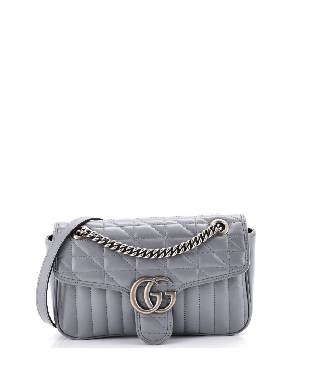 Click here for Pre-Owned Gucci Small Gg Marmont Flap Bag Mixed Ma... prices
