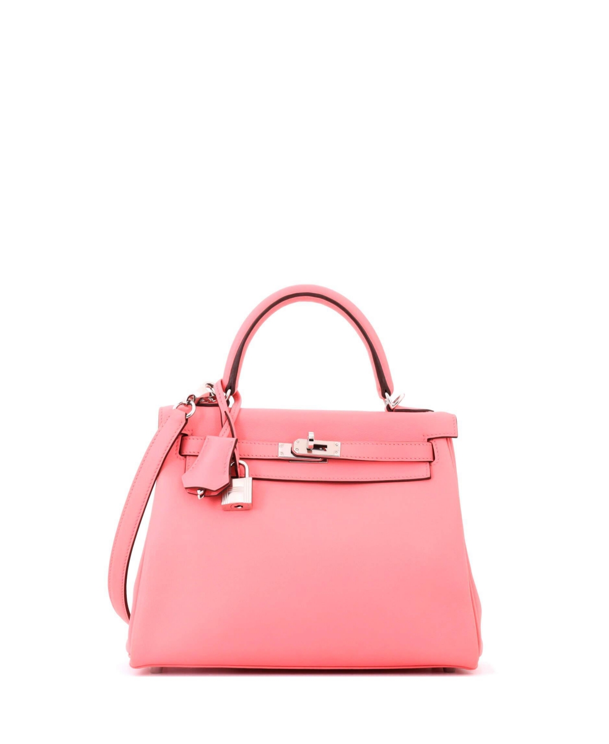Click here for Pre-Owned HERMES Kelly 25 Handbag Pink Swift with... prices