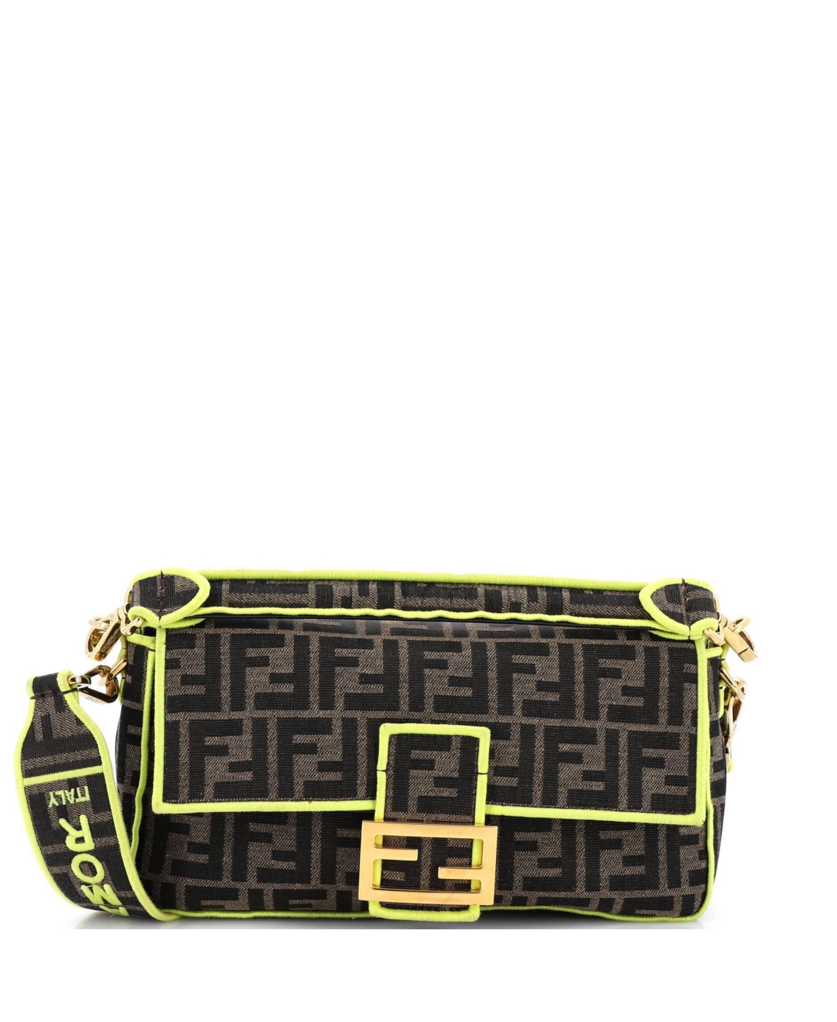 Click here for Pre-Owned Fendi Medium Baguette Nm Bag Zucca Canva... prices