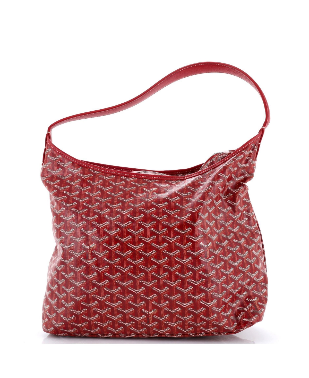 Click here for Pre-Owned Goyard Boheme Hobo Coated Canvas - Red prices