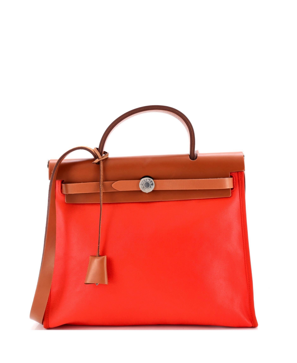 Click here for Pre-Owned HERMES 31 Herbag Zip Berline Vache Canva... prices
