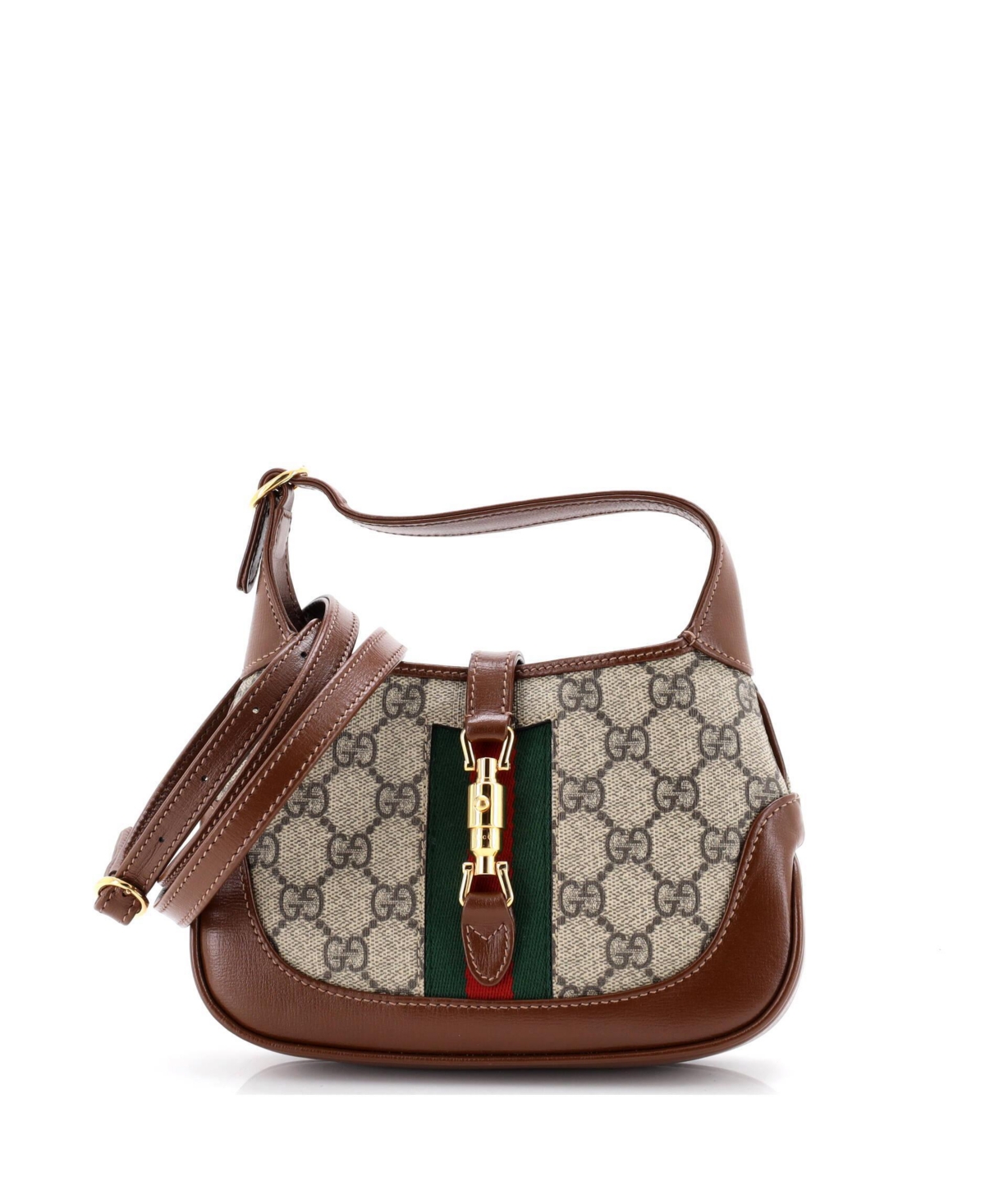 Click here for Pre-Owned Gucci Mini Jackie 1961 Hobo Gg Coated Ca... prices
