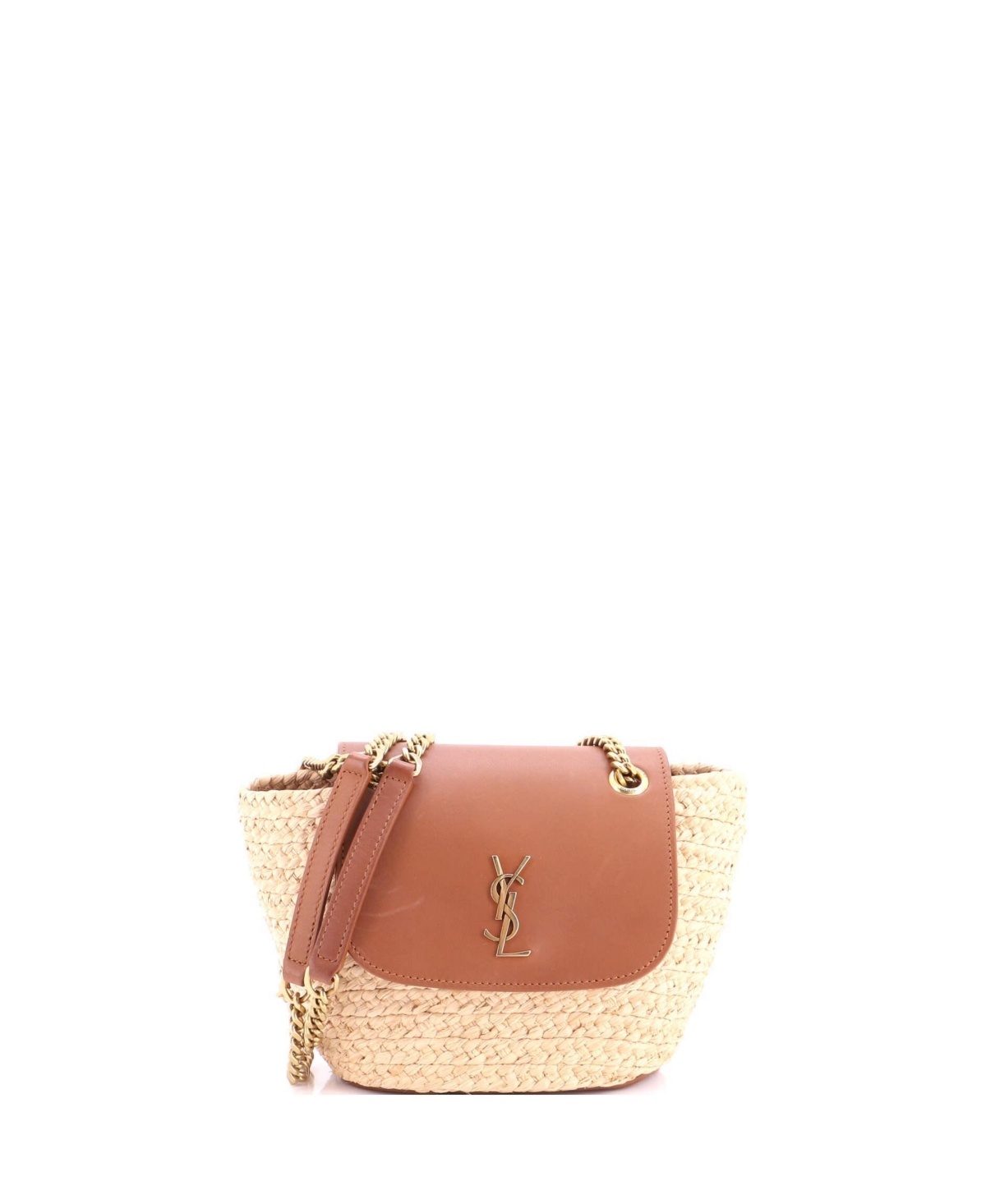 Click here for Pre-Owned Saint Laurent Mini Manon Basket Bag Raff... prices