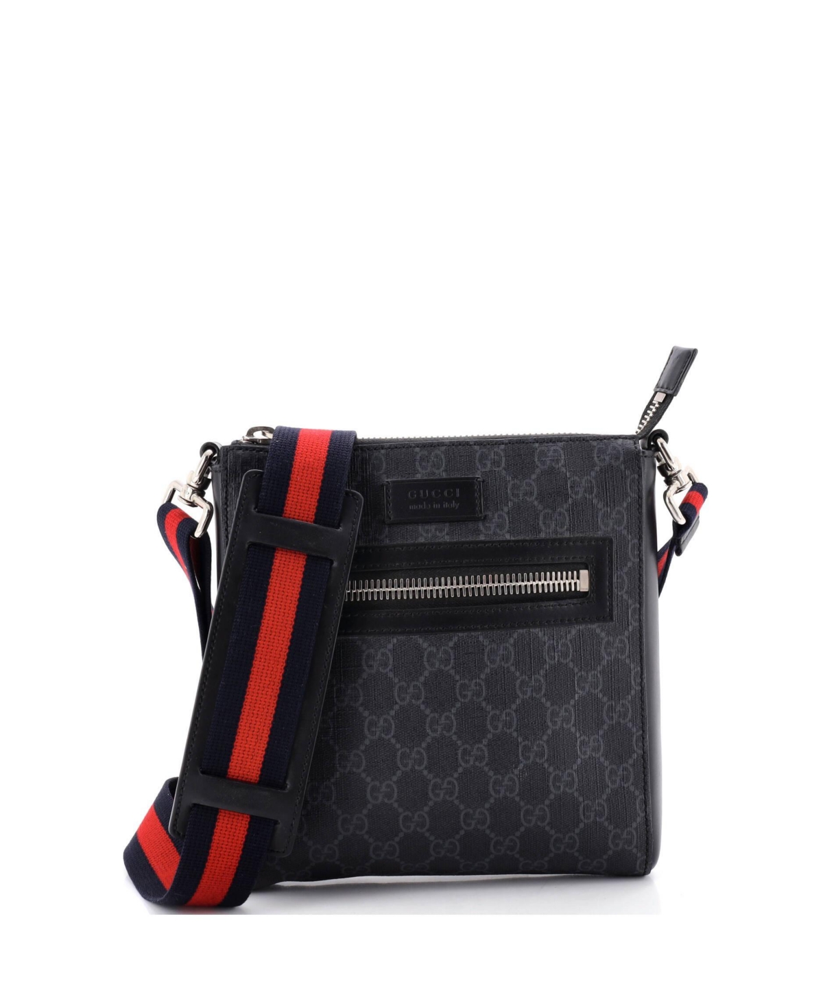 Click here for Pre-Owned Gucci Small Web Strap Front Zip Messenge... prices