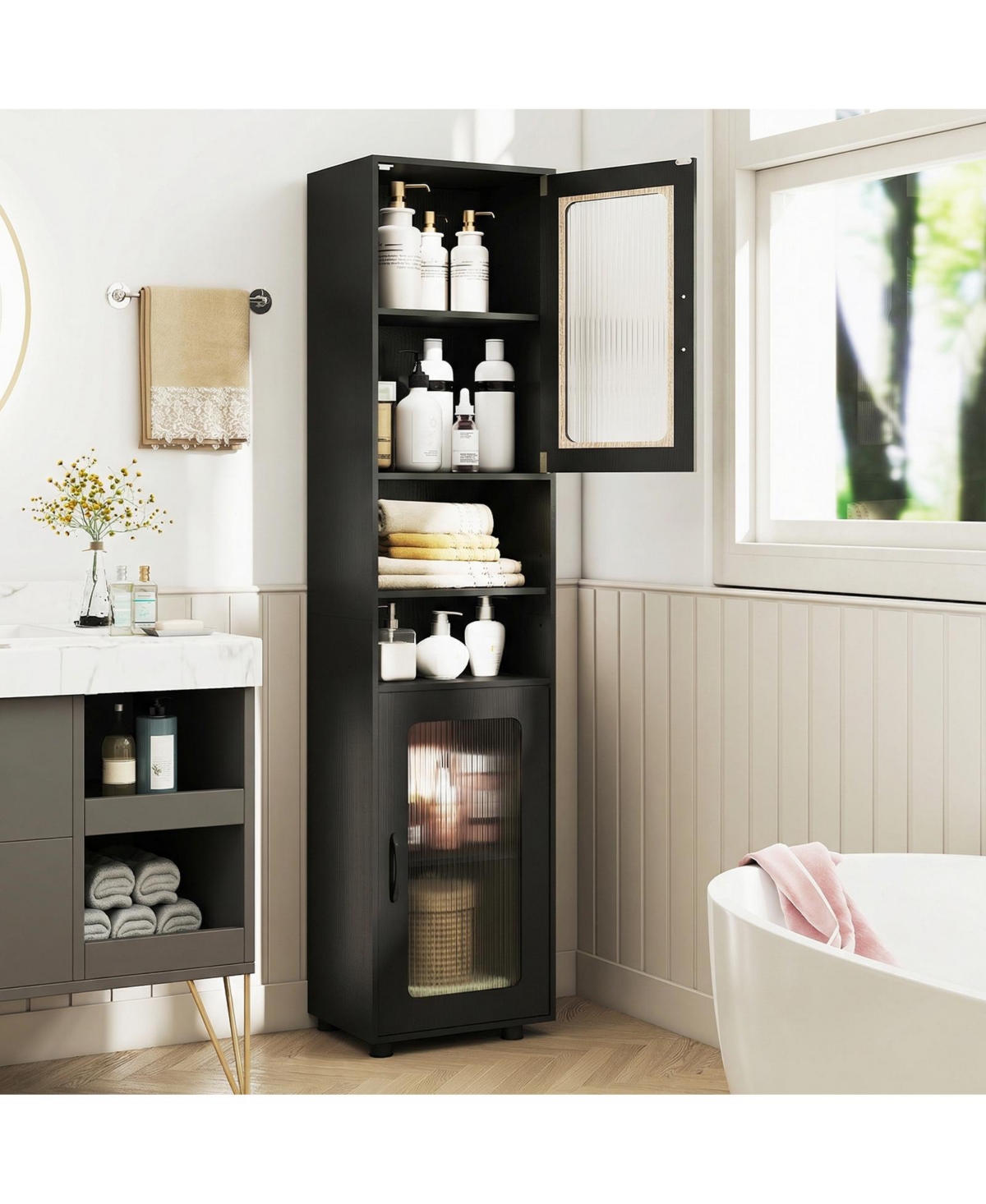 Click here for Costway Bathroom Cabinet  Slim Floor Storage Cabin... prices