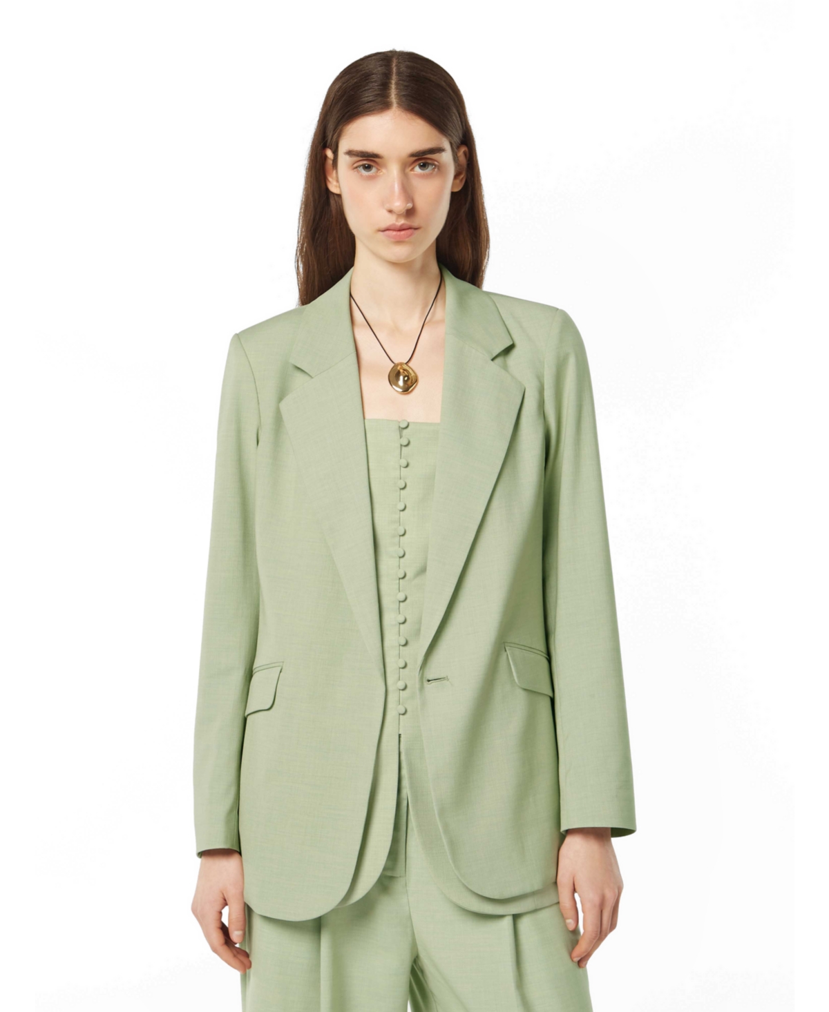 Click here for Scotch & Soda Womens Drapey Belted Blazer - Pistac... prices