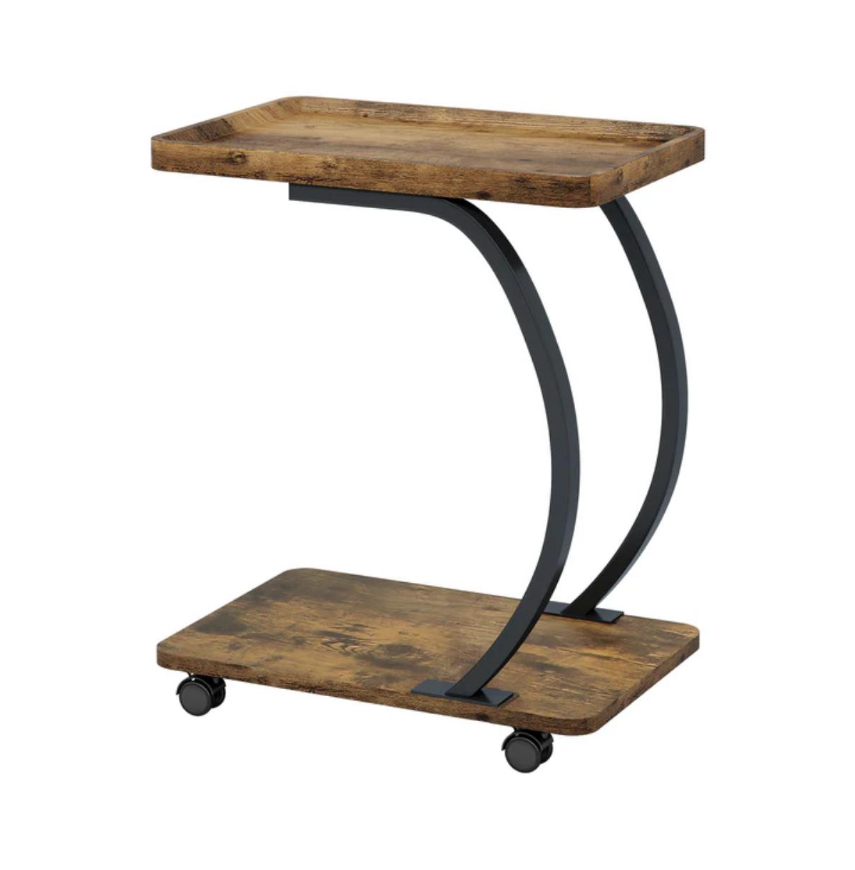 Click here for Slickblue C-Shaped 2-Tier Industrial End Table wit... prices