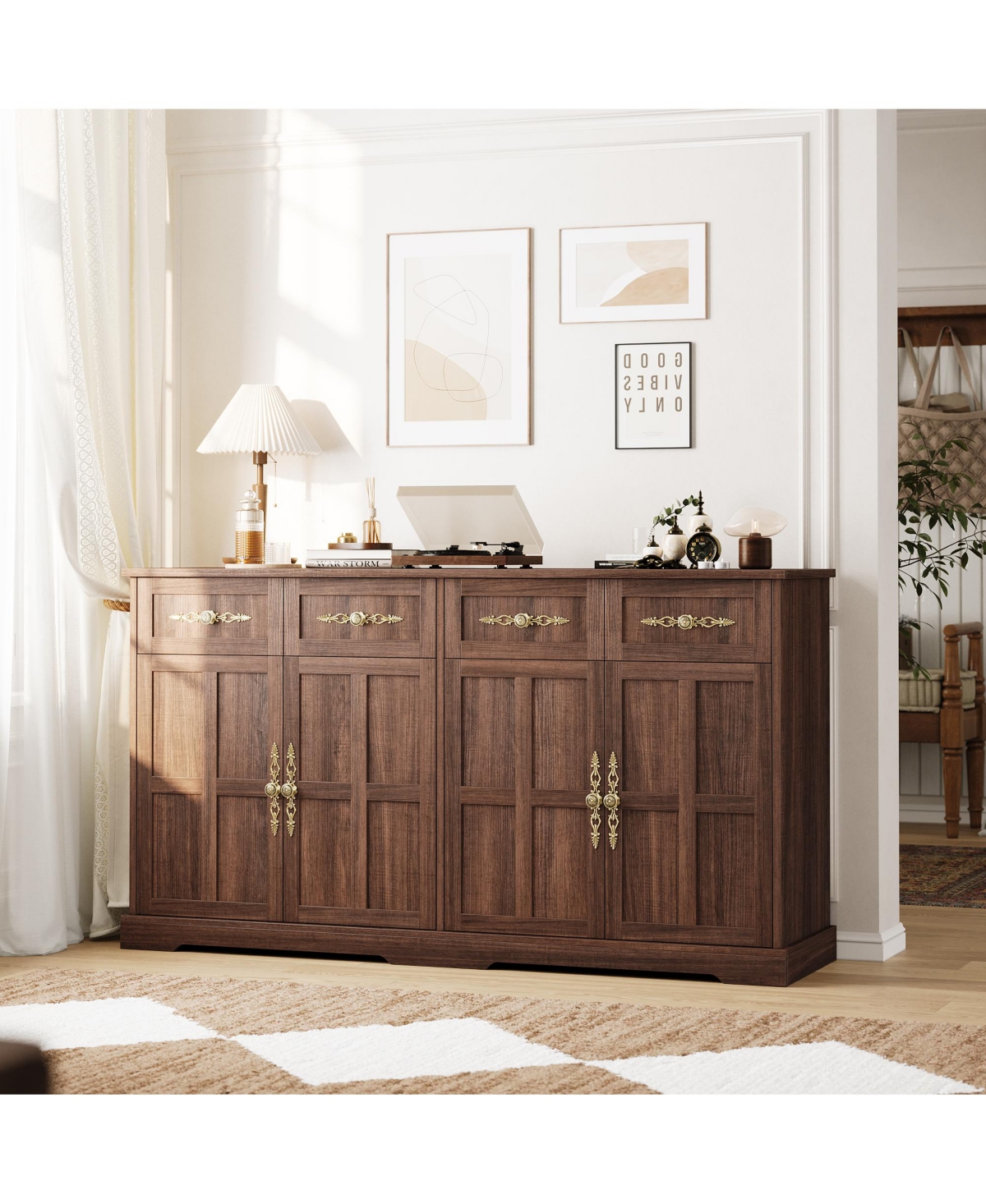 Click here for homfan 63 Storage Cabinet with Doors and Drawers -... prices