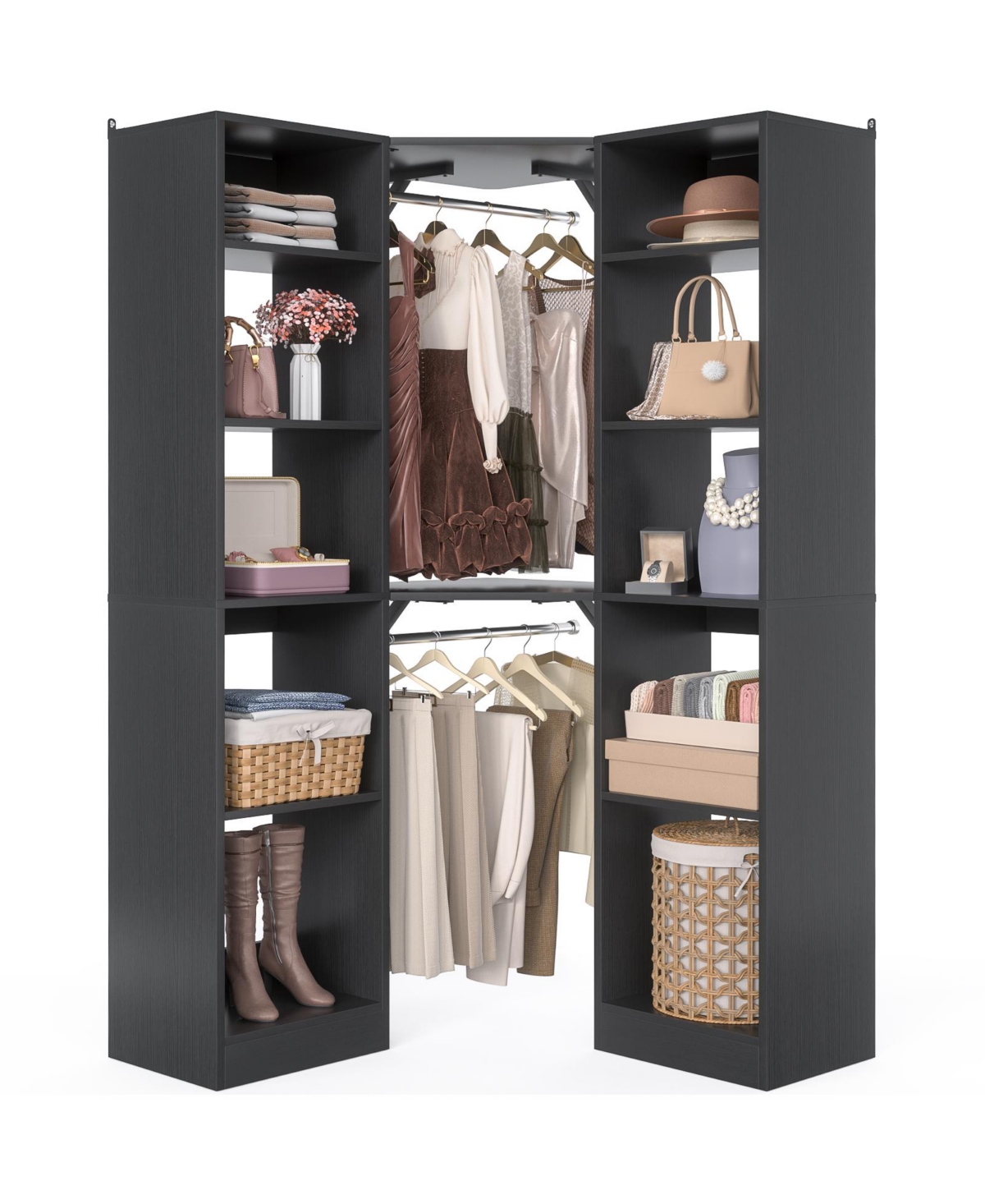 Click here for Aheaplus Corner Closet Organizer with 12 Shelves... prices