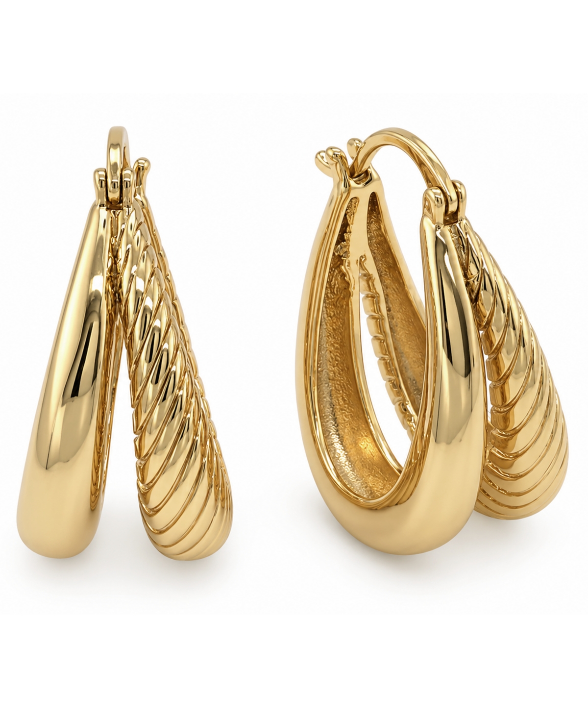 Click here for And Now This Gold-Tone Plated Split Hoop Earrings... prices