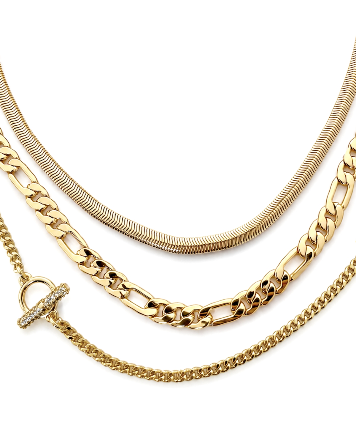 Click here for And Now This Cubic Zirconia Gold-Tone Plated Tripl... prices