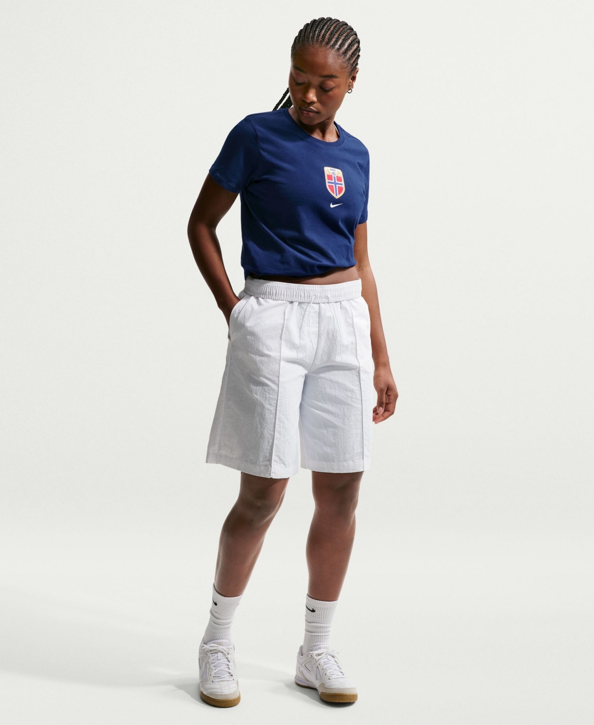 Click here for Nike Womens Blue Norway National Team Crest T-Shir... prices
