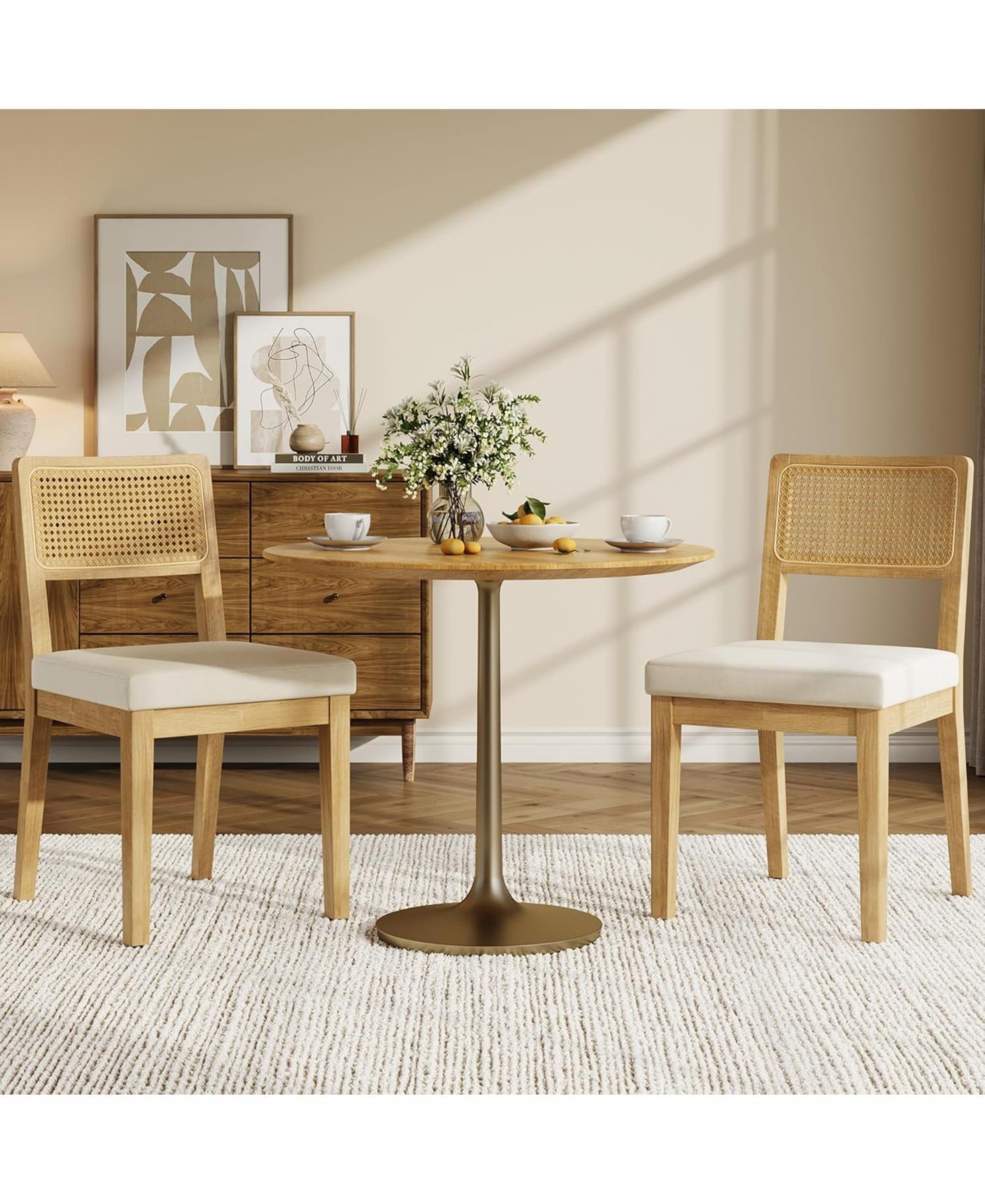 Click here for gaomon Rattan Dining Chairs Set of 2  French Count... prices