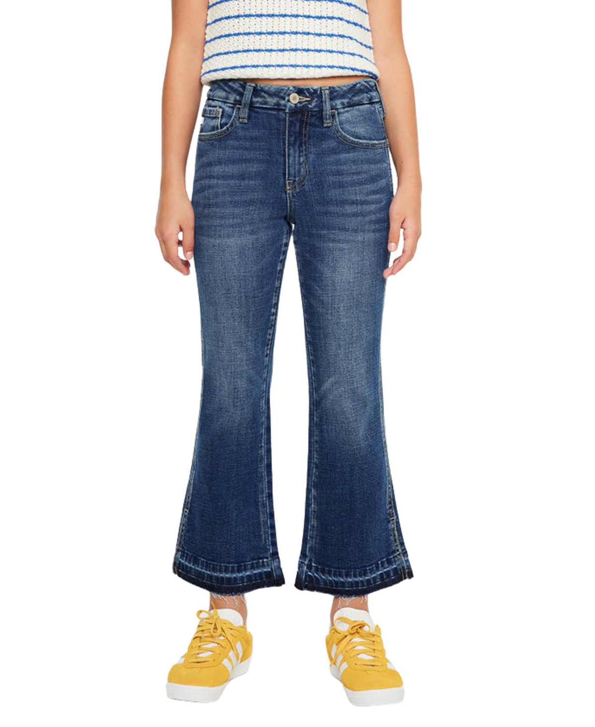 Click here for KanCan Big Girls Liza High Rise Crop Flare Jeans -... prices