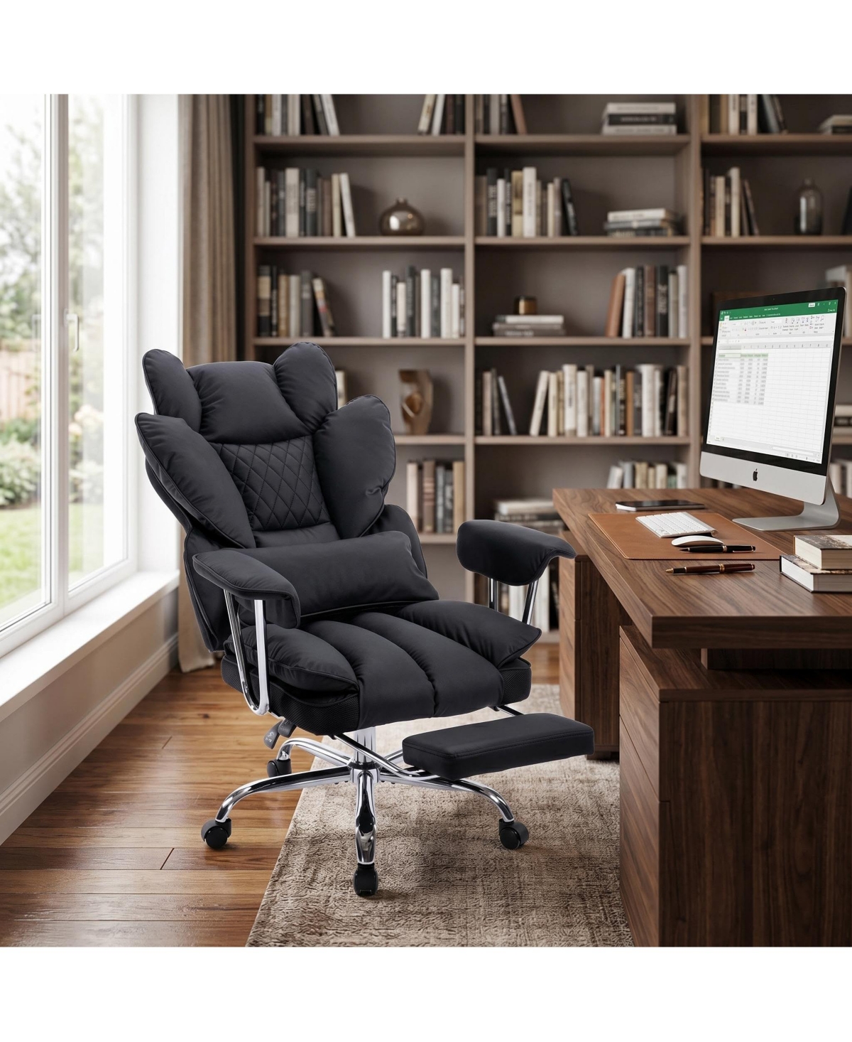 Click here for homfan 350 lb Big and Tall Office Chair with Foot... prices