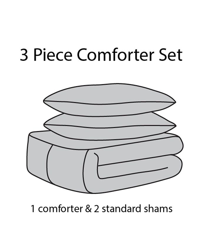 Ellison First Asia Chelsea 3-Piece Reversible Full/Queen Comforter Set ...