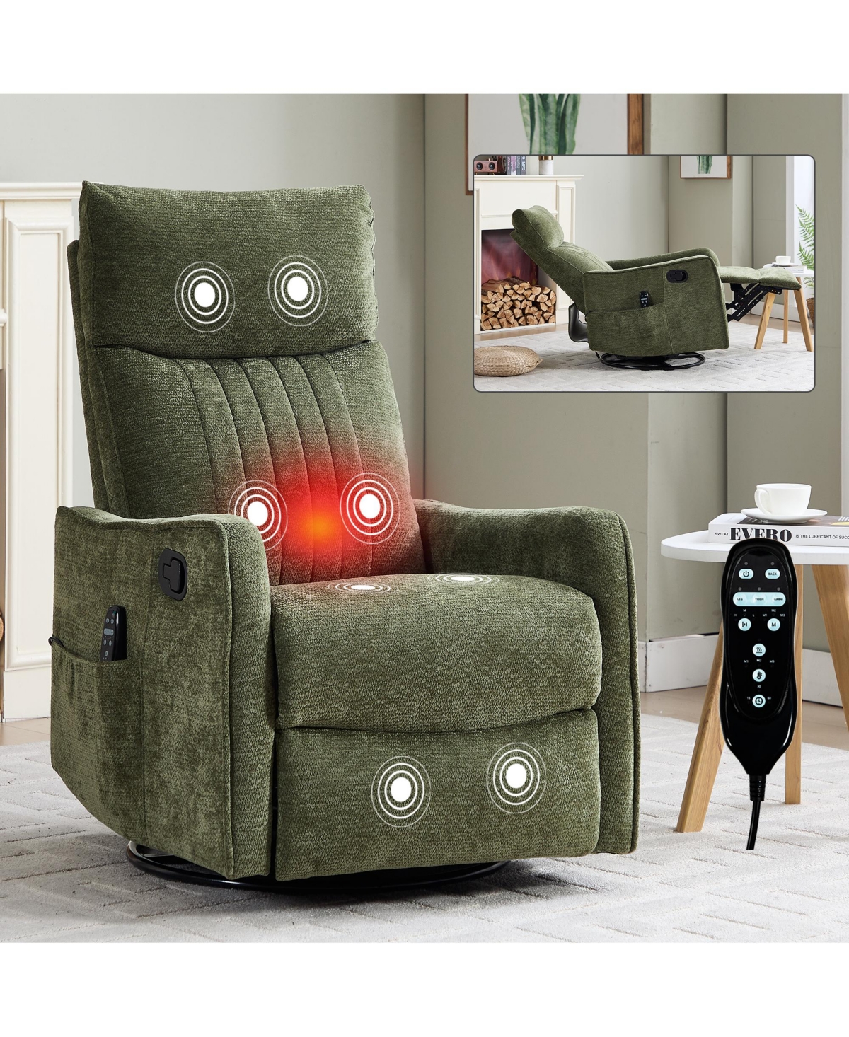 Click here for Clihome Heat Massage Manual Recliner Chair with Ro... prices