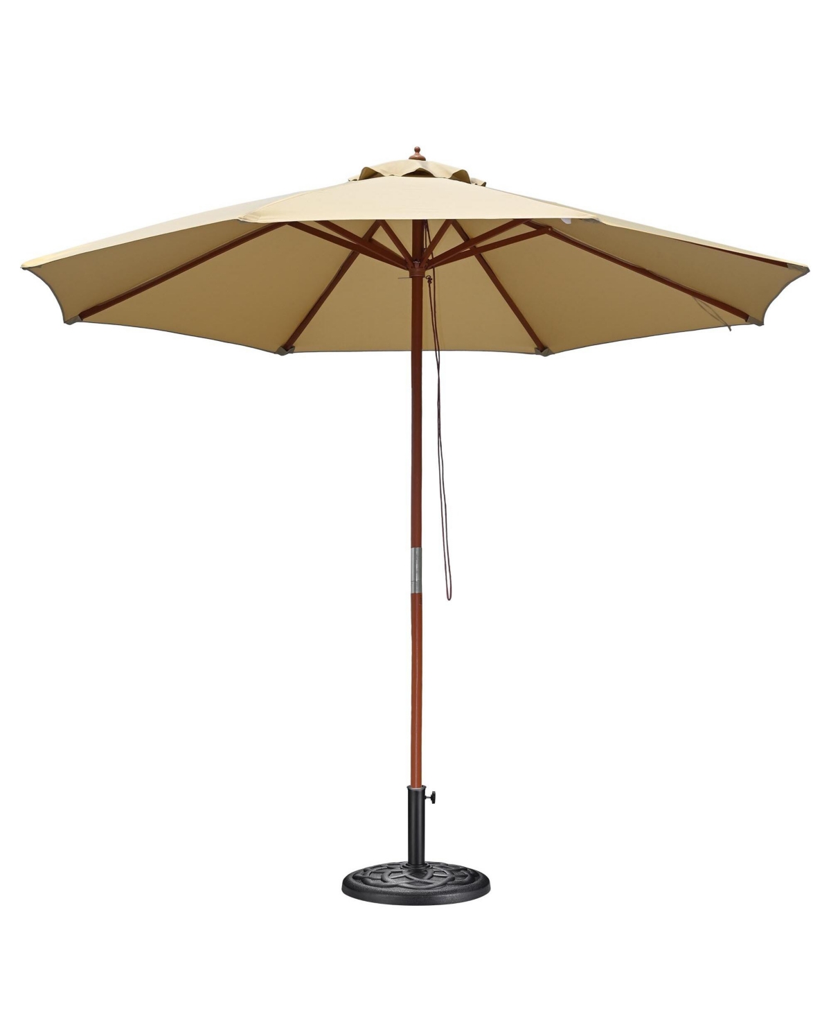 Click here for Yescom 9FT Solid Wood Patio Umbrella w/ Retro Base... prices