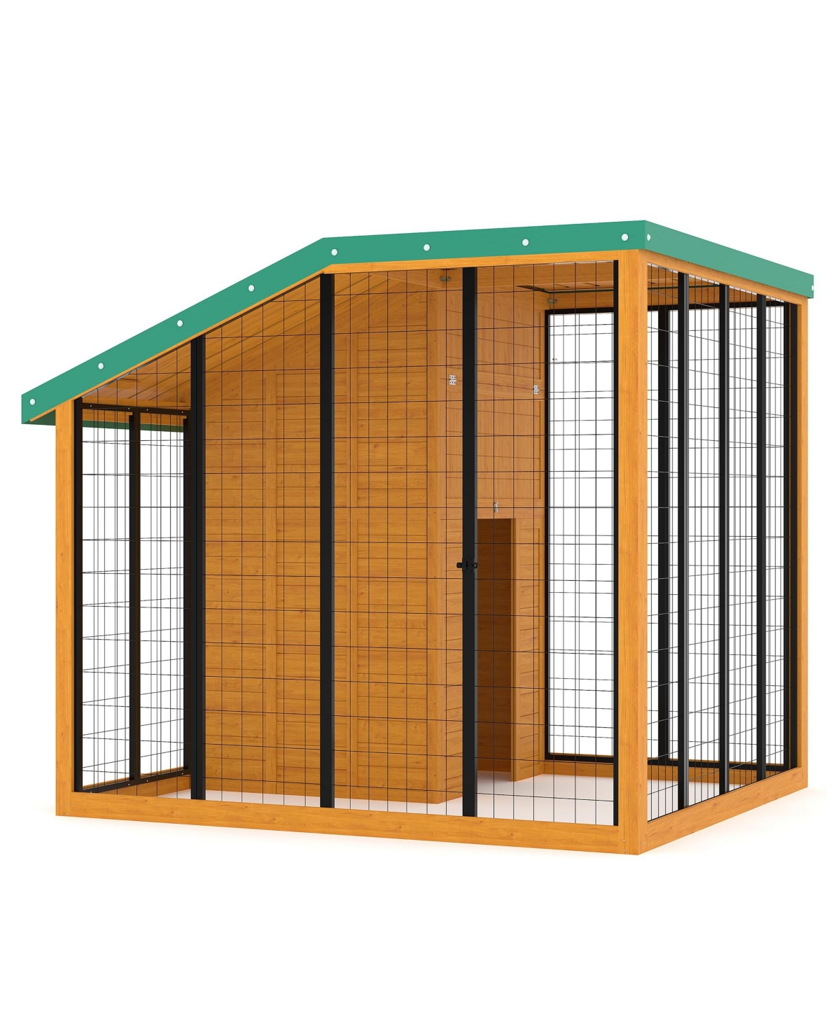 Click here for Weatherproof Cedar Wood Dog Kennel with Galvanized... prices
