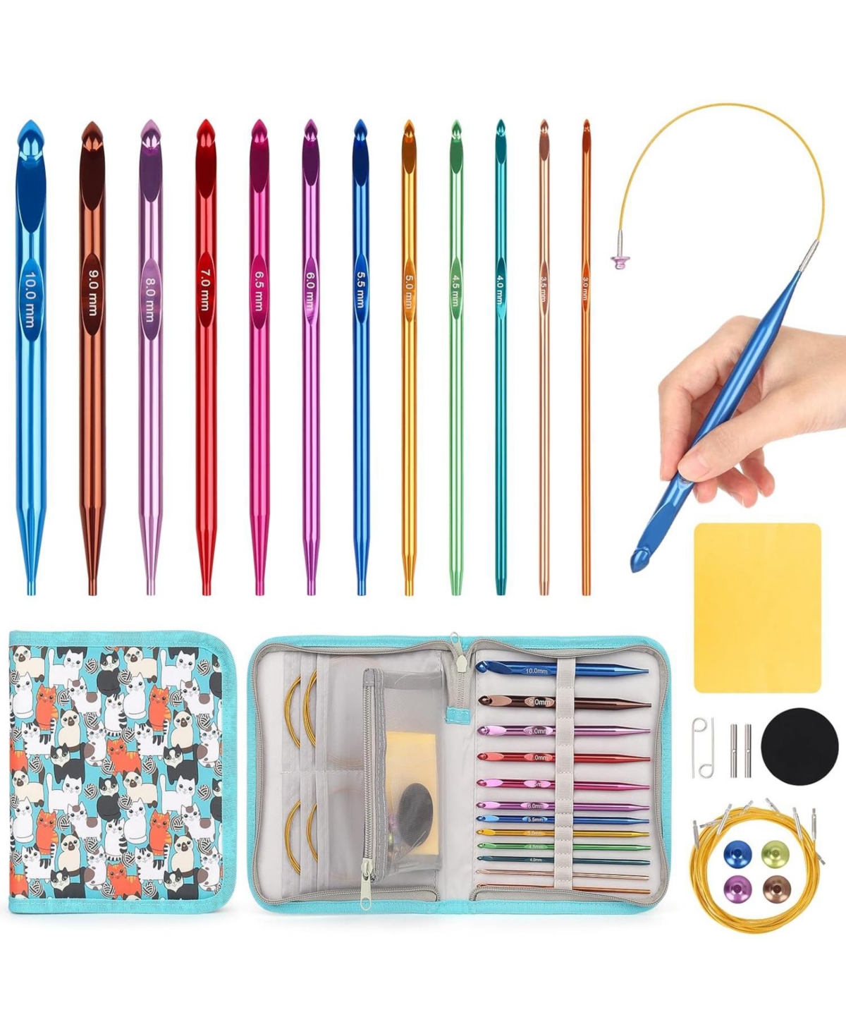 Click here for Aeelike Interchangeable Tunisian Crochet Hooks Set... prices