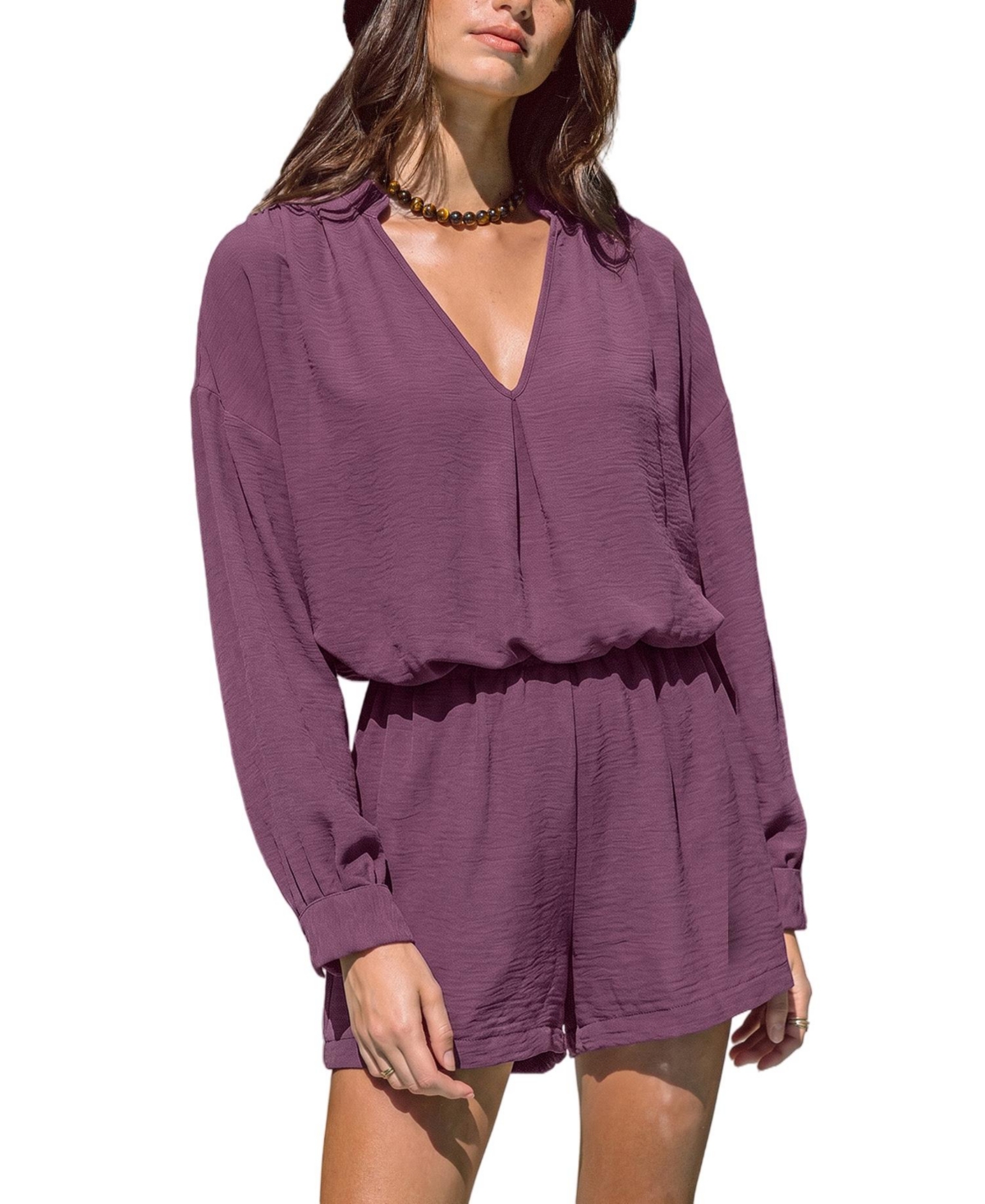 Click here for Cupshe Womens V-Neck Long Sleeve Blouse and High-W... prices