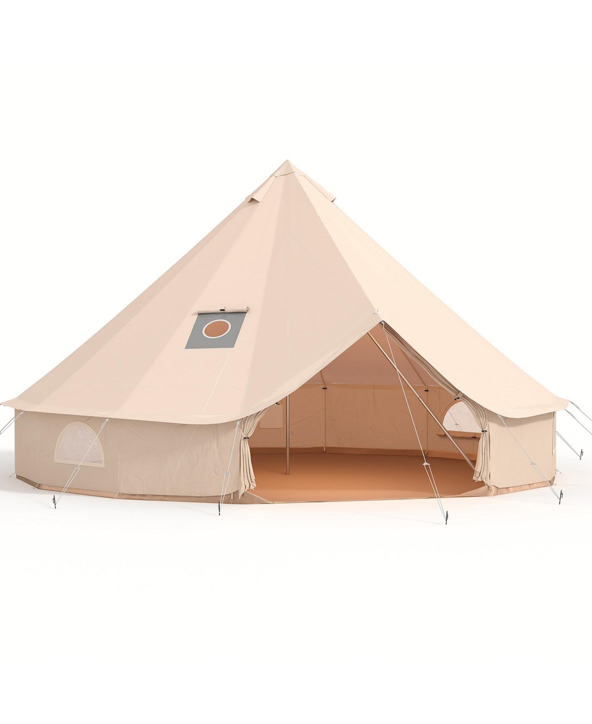 Click here for homfan Canvas Bell Tent with Stove Jack  4-Season... prices