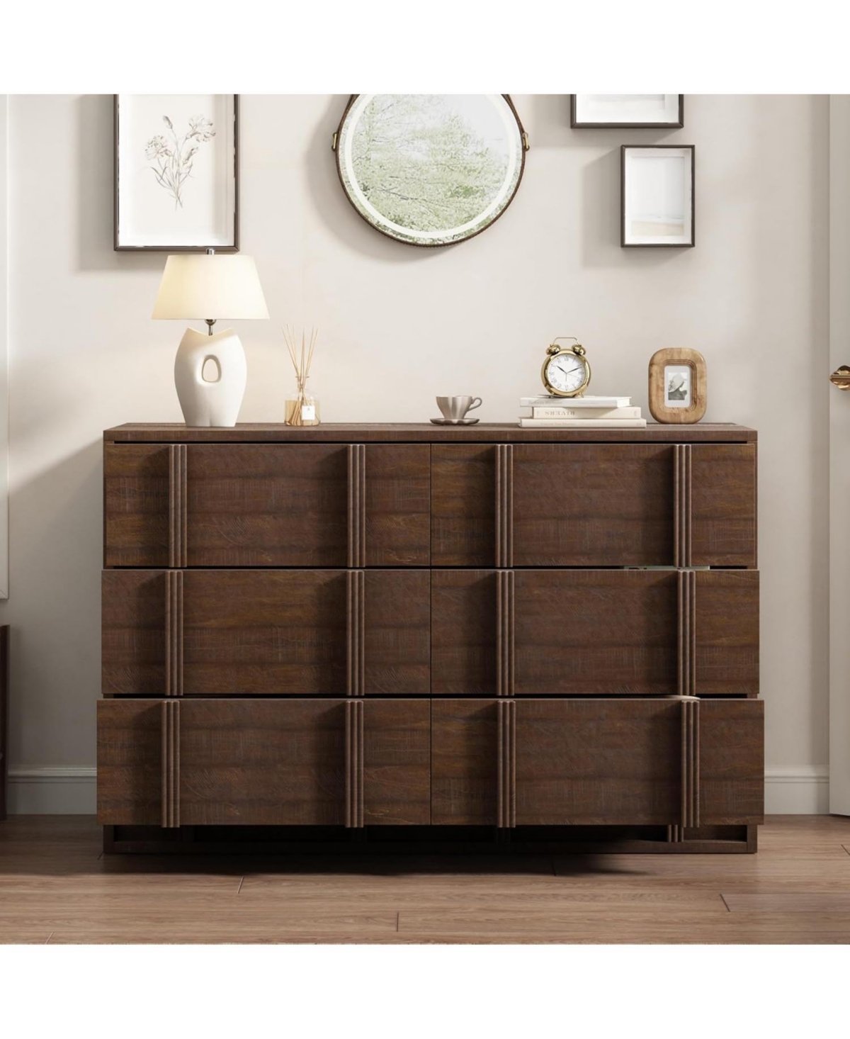 Click here for homfan 47.2 Storage Cabinet 6-Drawer Wood Console... prices