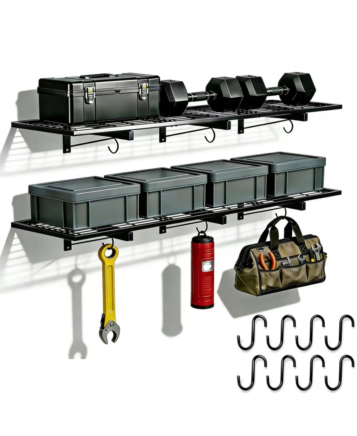 Click here for Xdovet Shelves Mounted Floating Storage Hooks Indu... prices